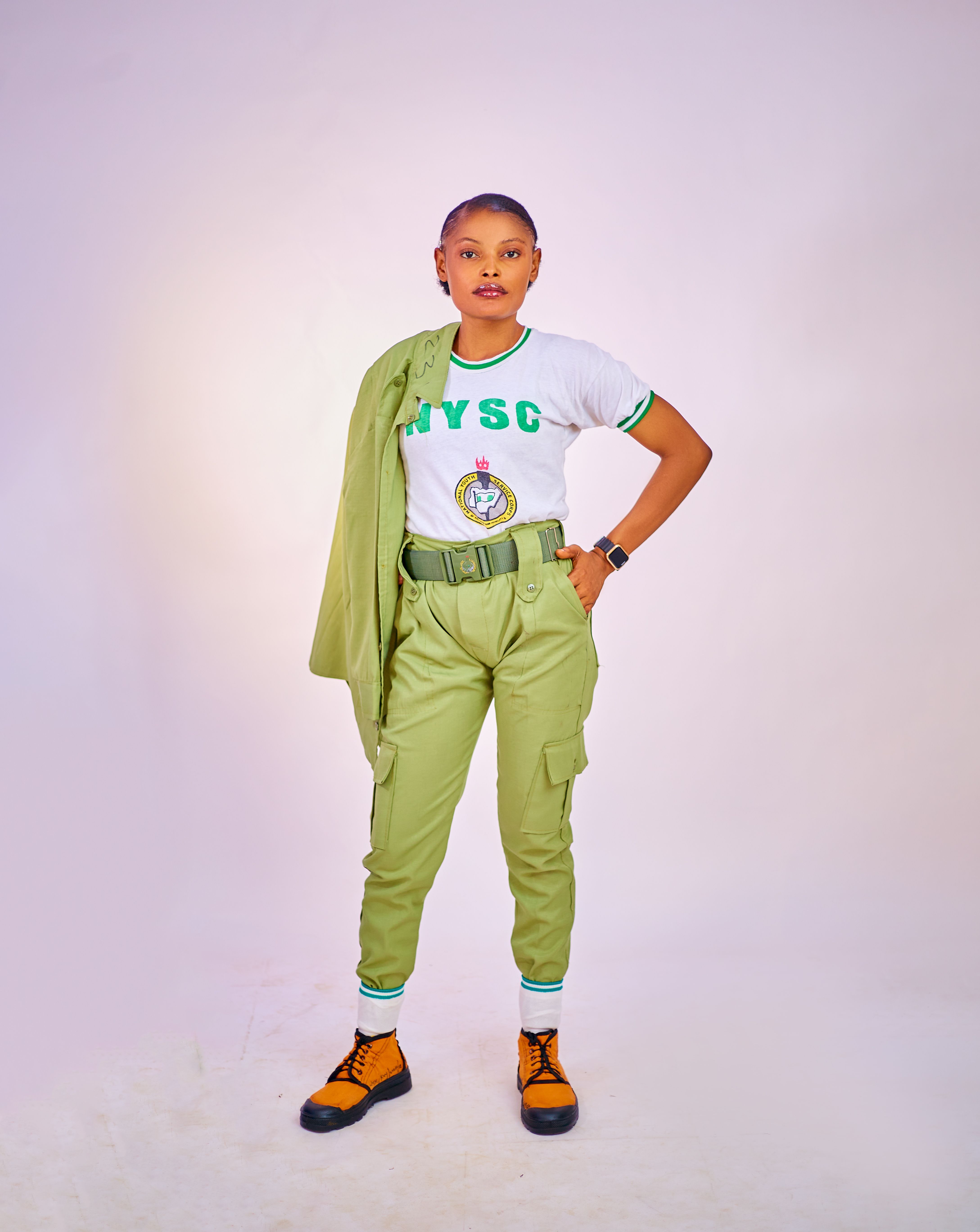 Young Adult in NYSC Uniform Portrait · Free Stock Photo