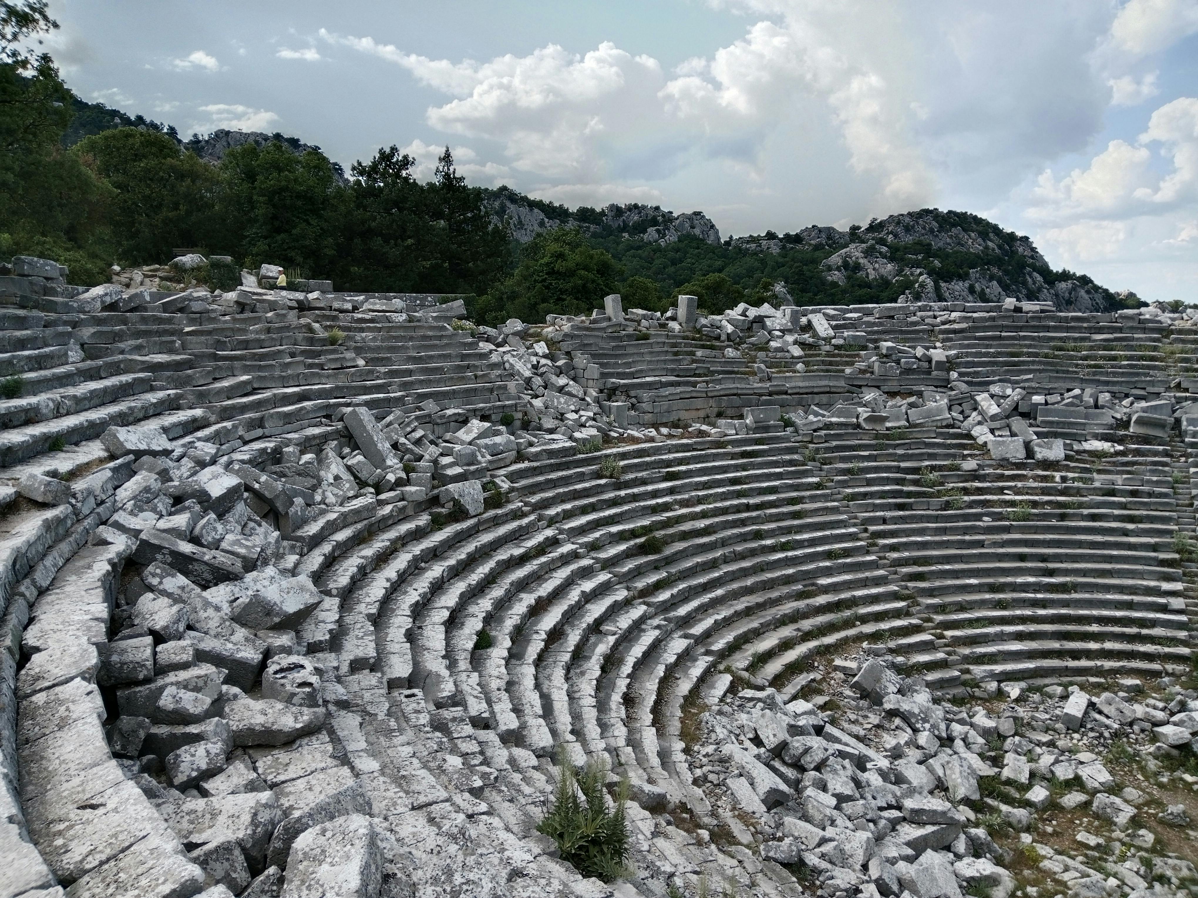 Ancient Ruins of a Stone Amphitheater · Free Stock Photo