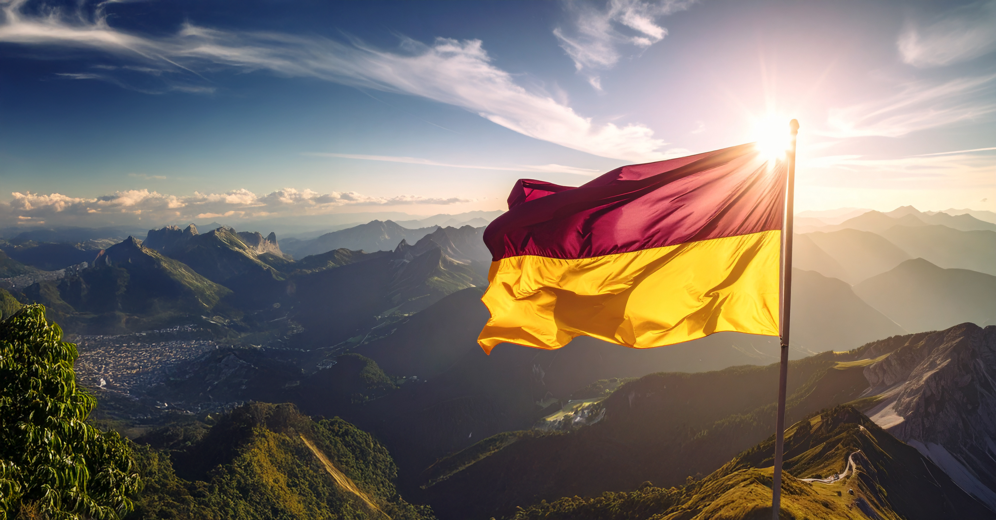 Majestic Colombian Flag over Andes Mountains · Free Stock Photo