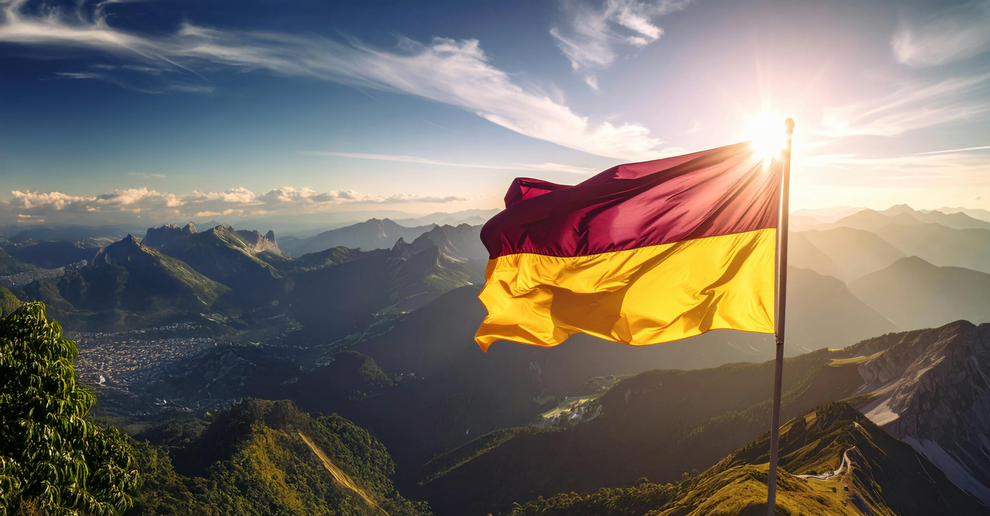 Majestuosa Bandera Colombiana Sobre La Cordillera De Los Andes · Foto ...