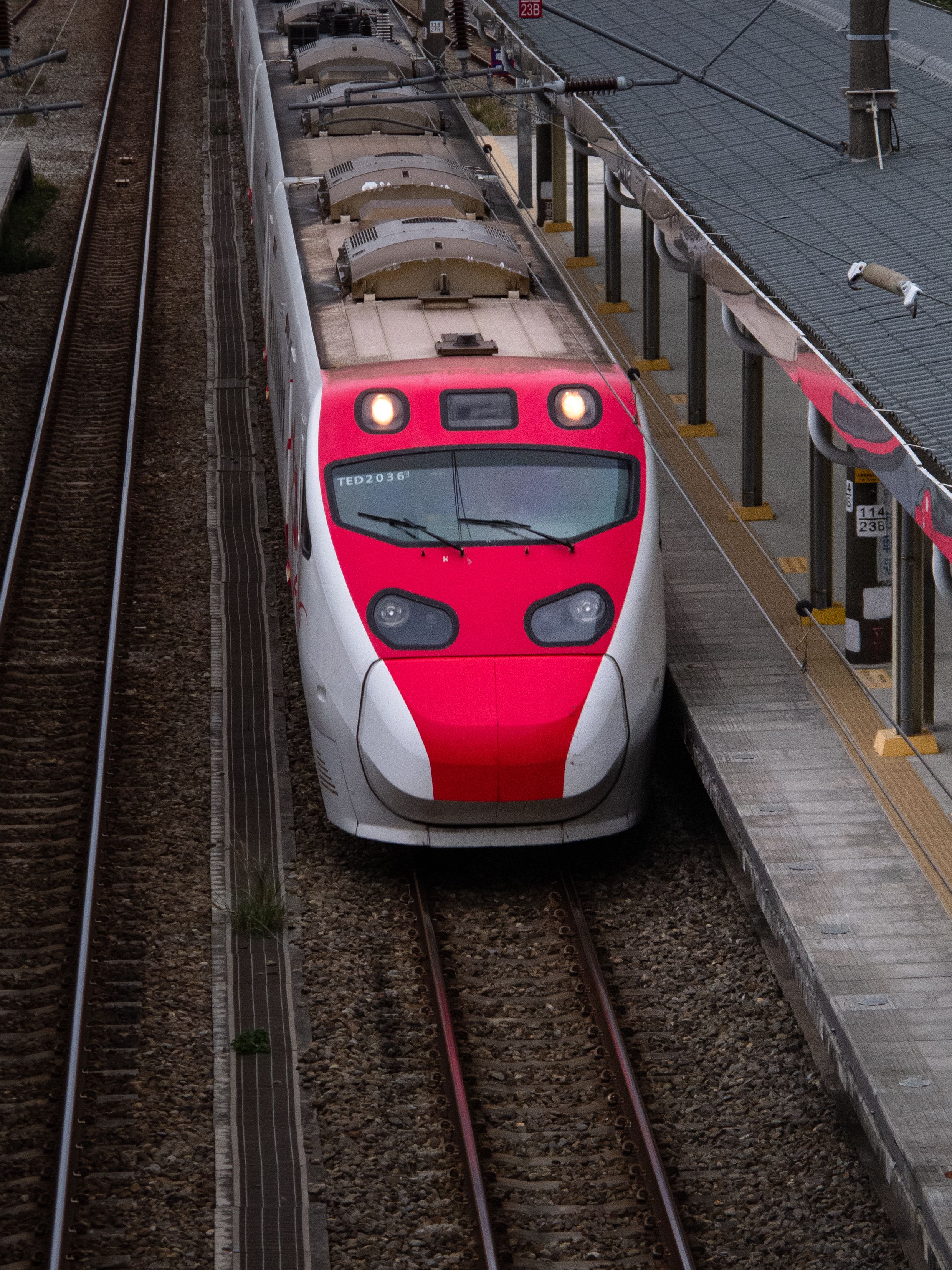 High-Speed Train Approaching Hsinchu Station · Free Stock Photo