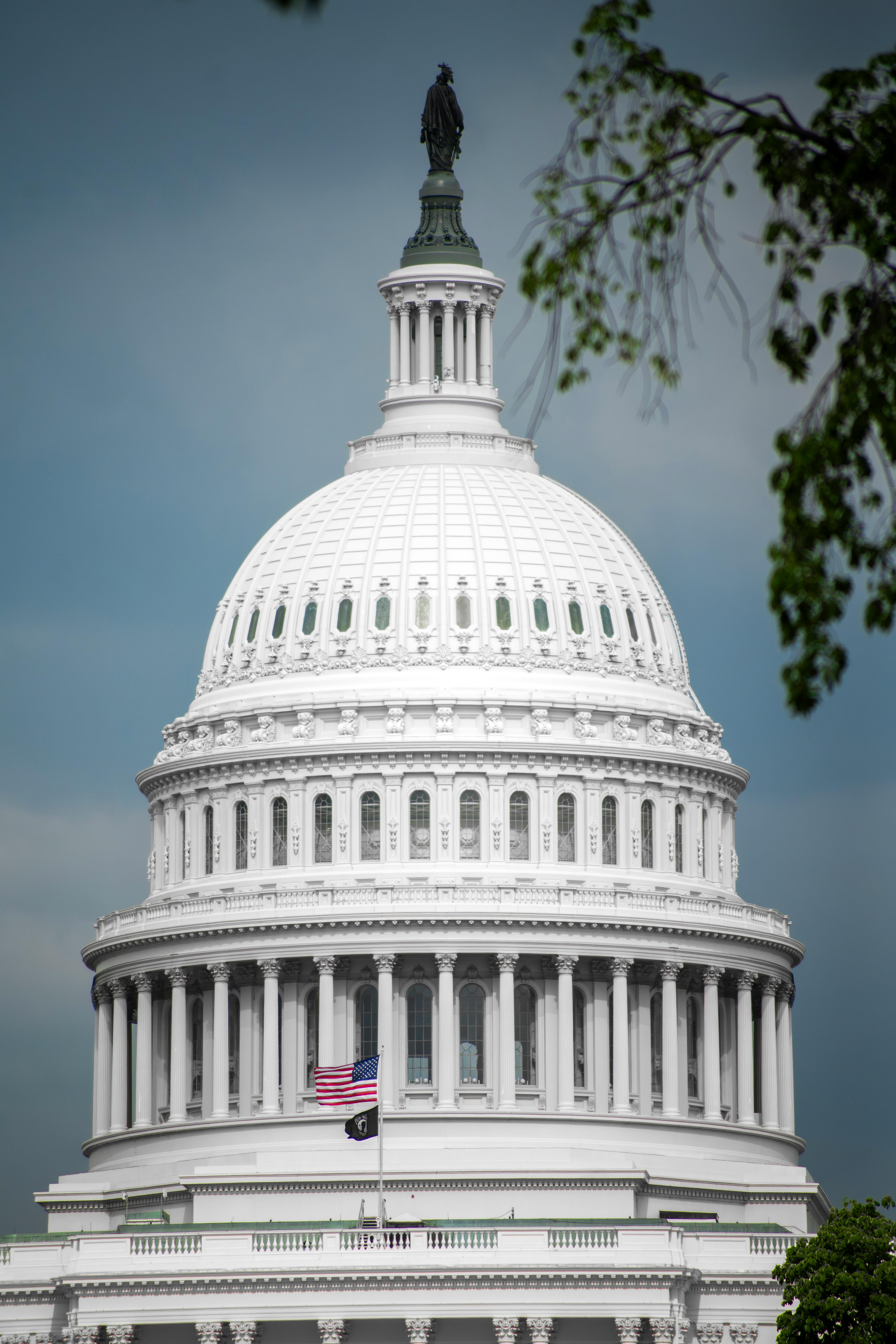 La Icónica Cúpula Del Capitolio De Los Estados Unidos En Washington D ...