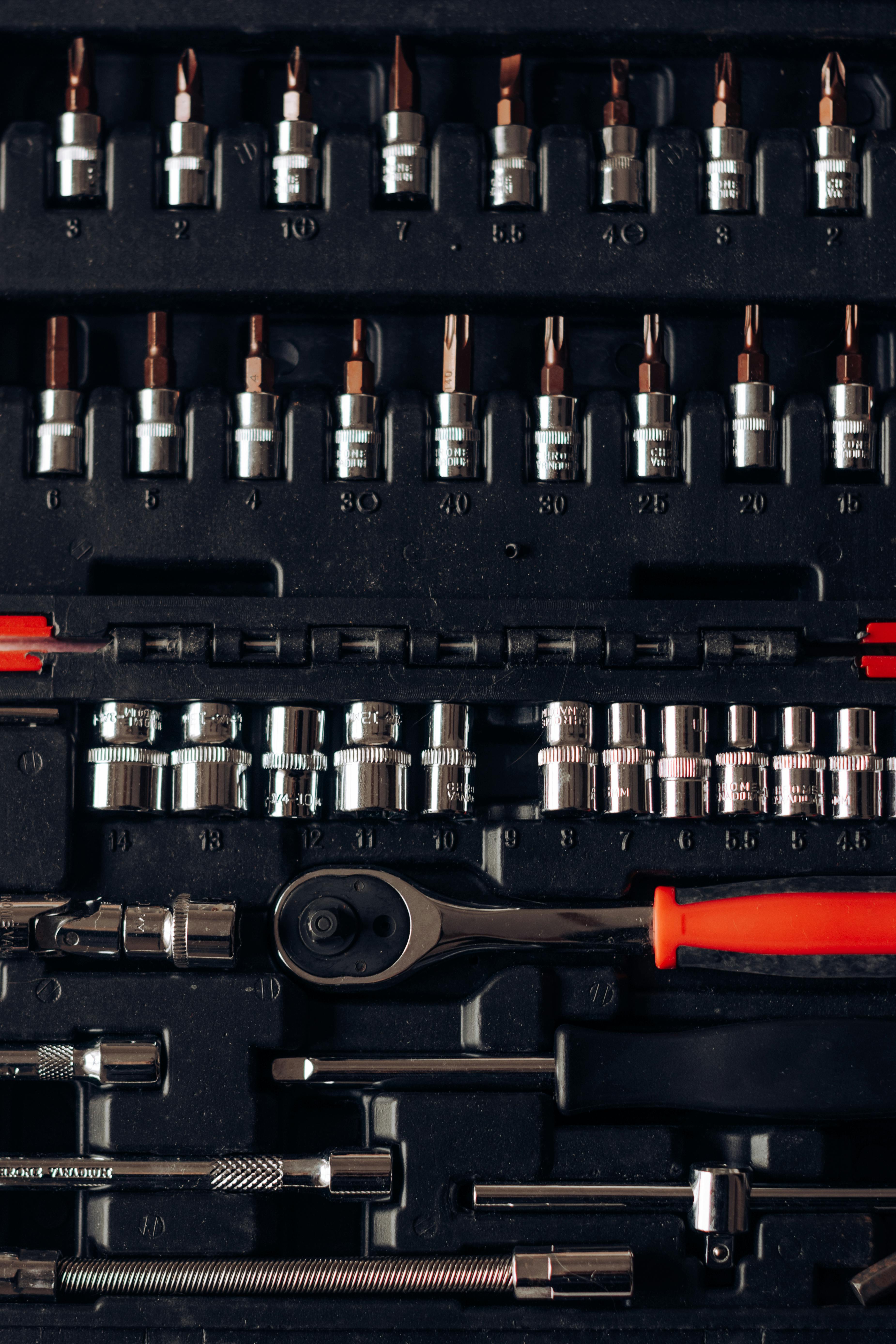 Comprehensive Tool Set Kit with Driver Bits · Free Stock Photo