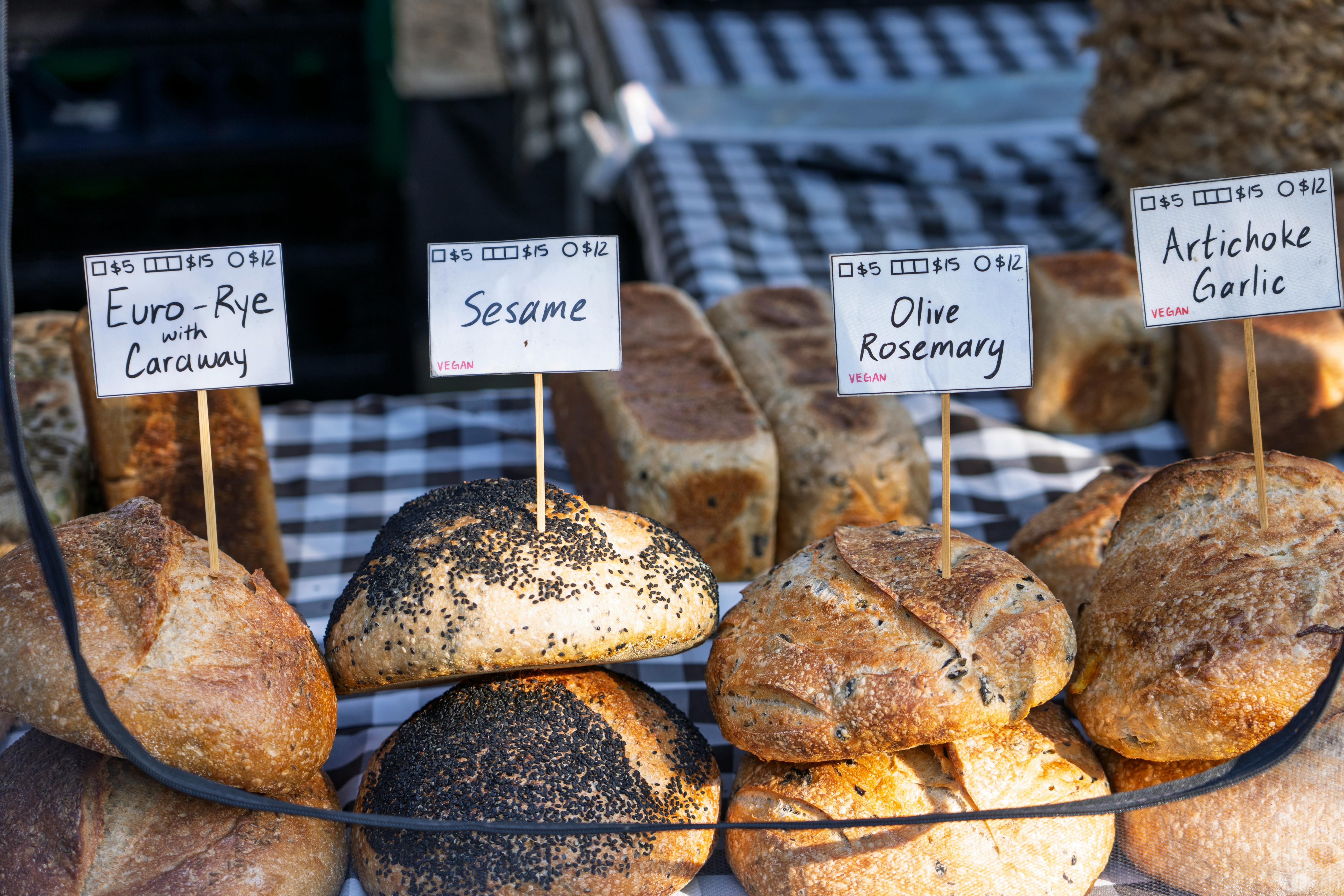Artisanal Bread Varieties at Farmer's Market · Free Stock Photo