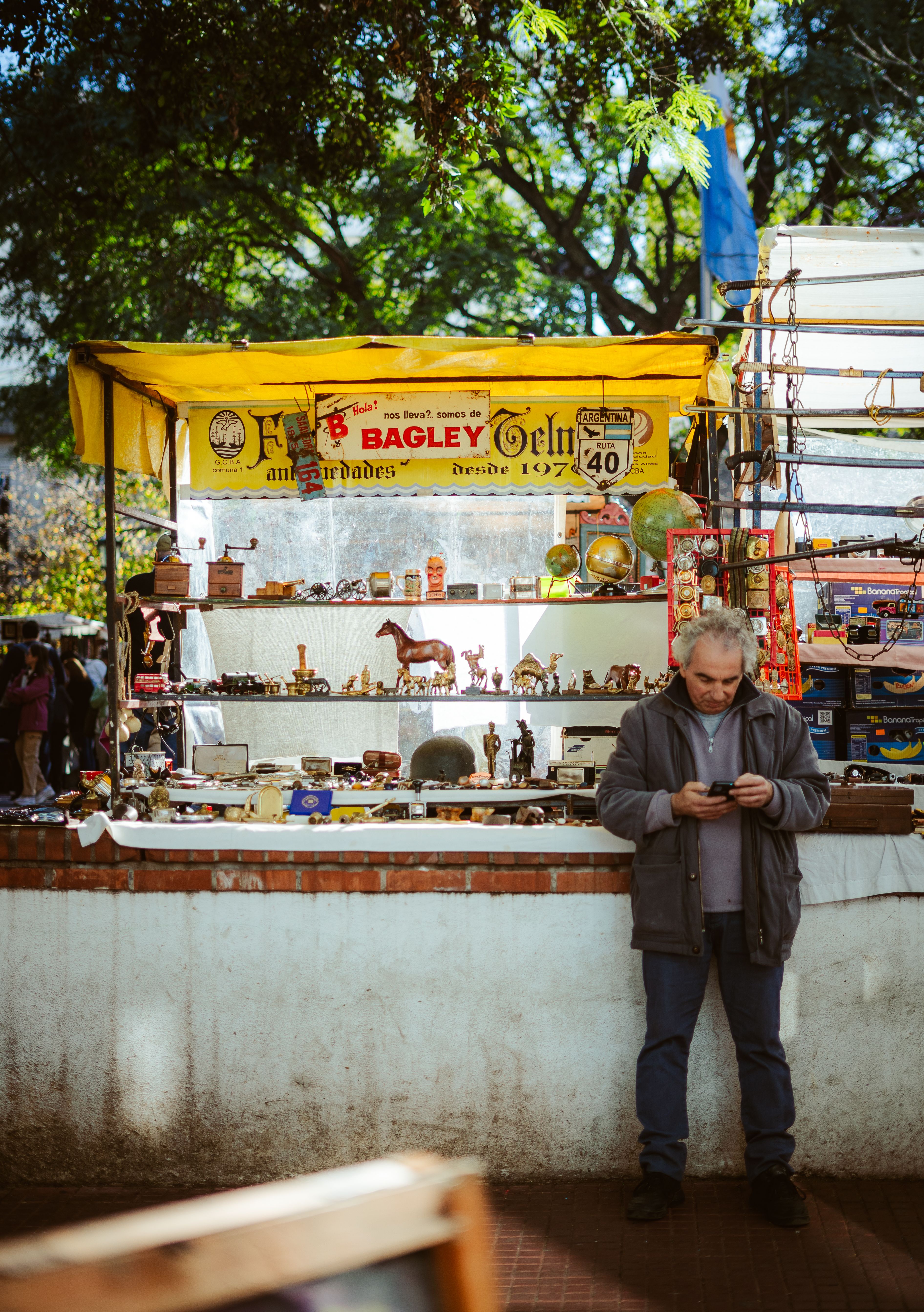 Outdoor Flea Market Stall in Buenos Aires · Free Stock Photo