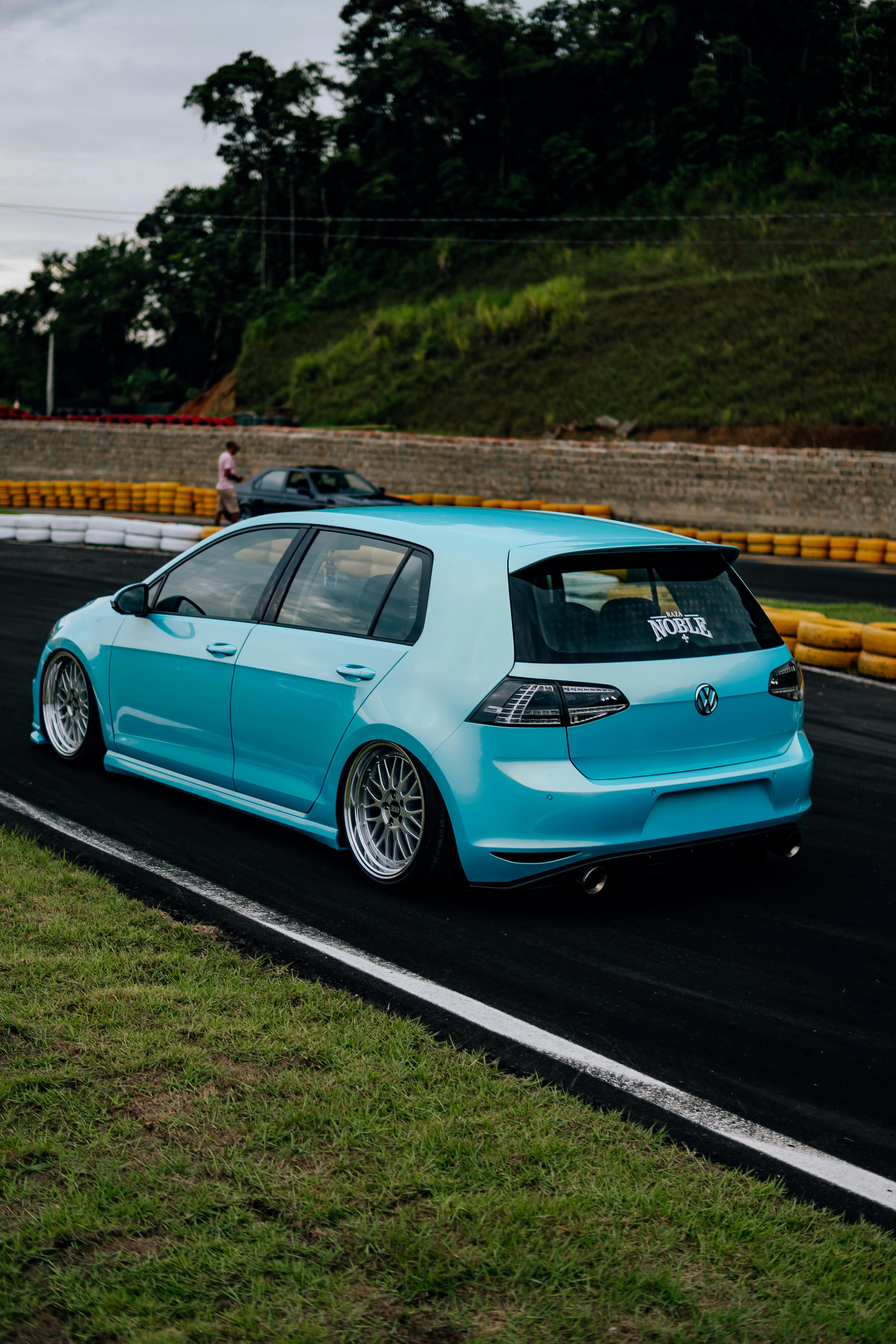 Stanced VW Golf on Race Track in Brazil · Free Stock Photo