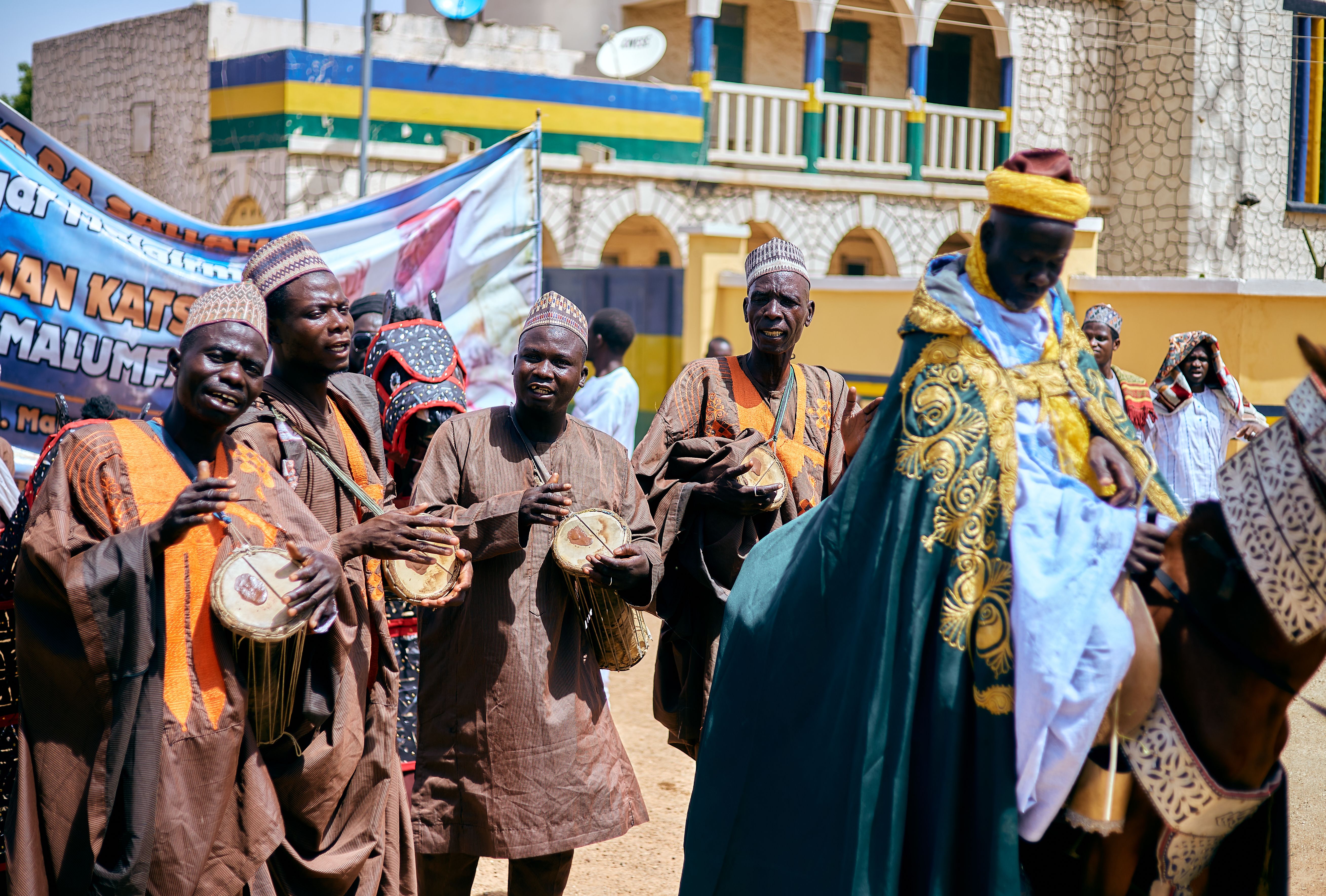 Traditional African Festival Parade with Musicians · Free Stock Photo