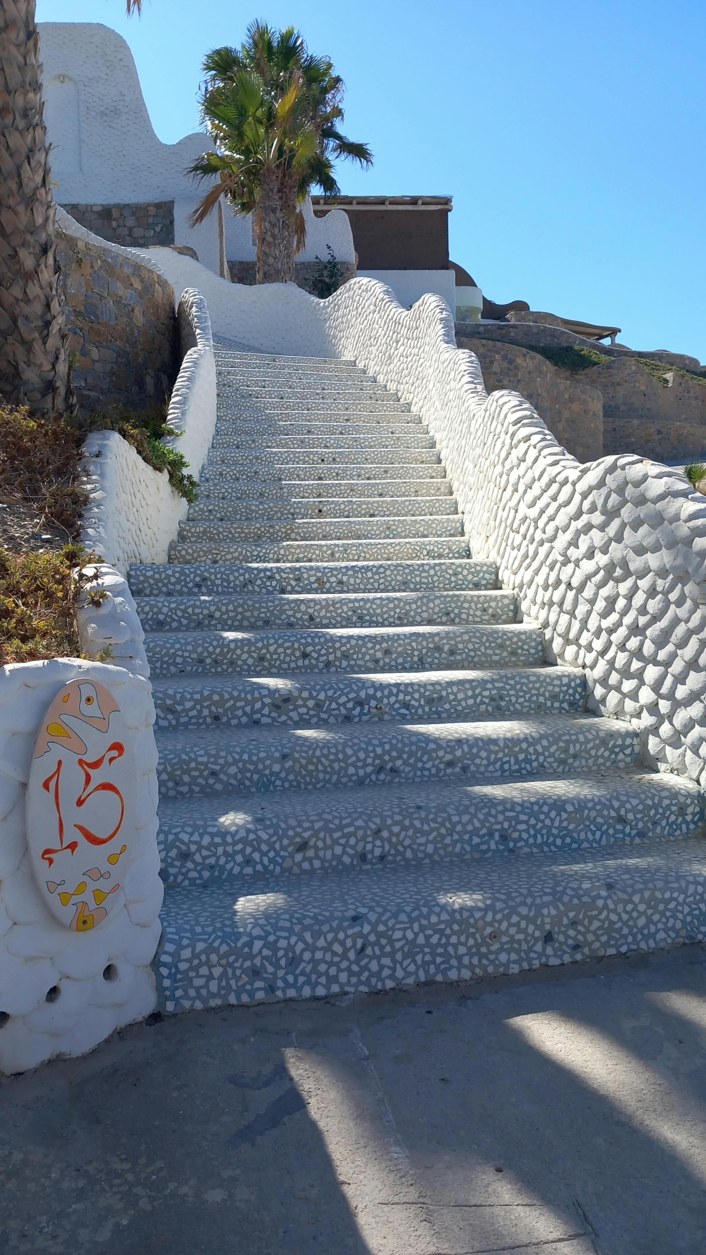 White Pebble Staircase with Artistic Design · Free Stock Photo