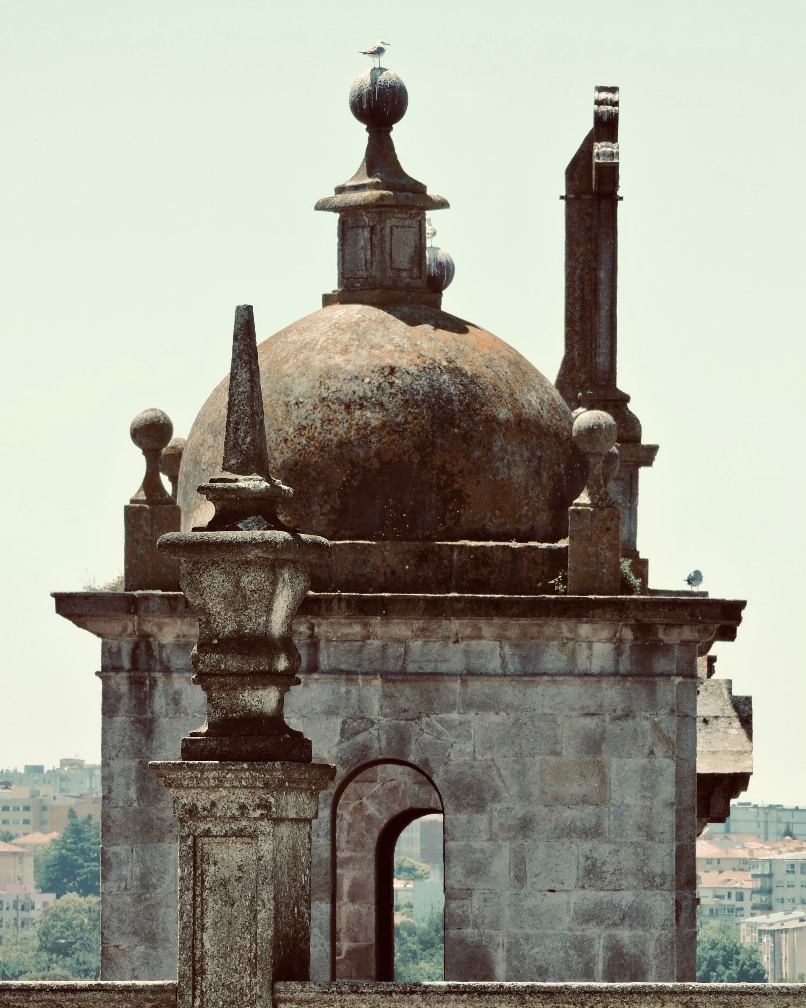 Historic Stone Dome with Seagull Perched · Free Stock Photo