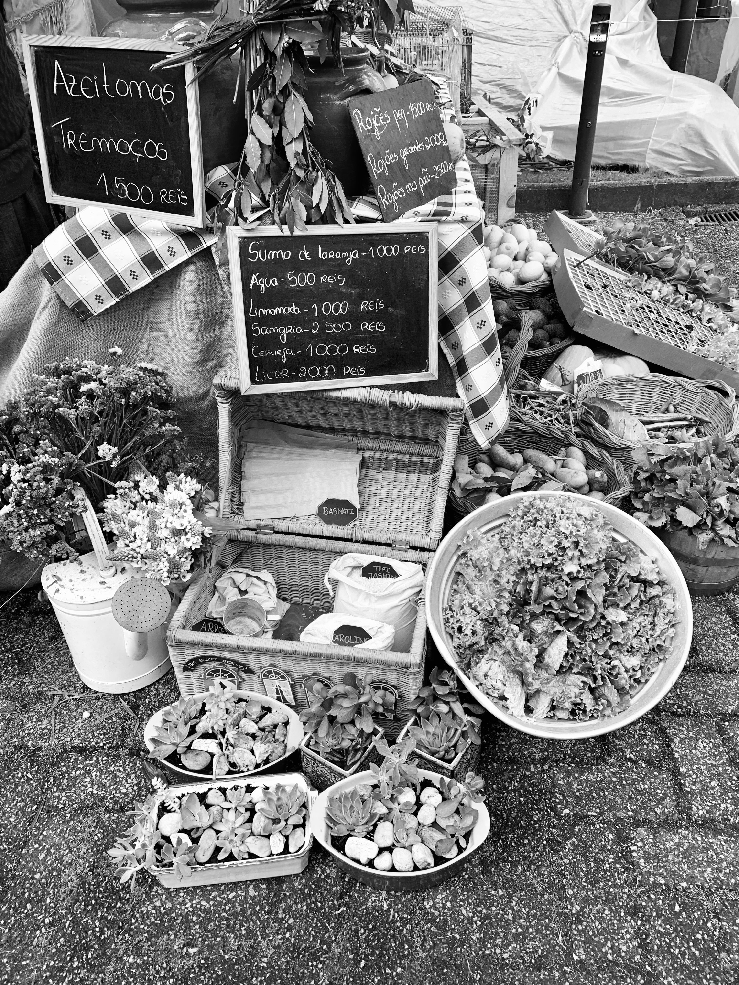 Charming Outdoor Farmers Market Stall Display · Free Stock Photo