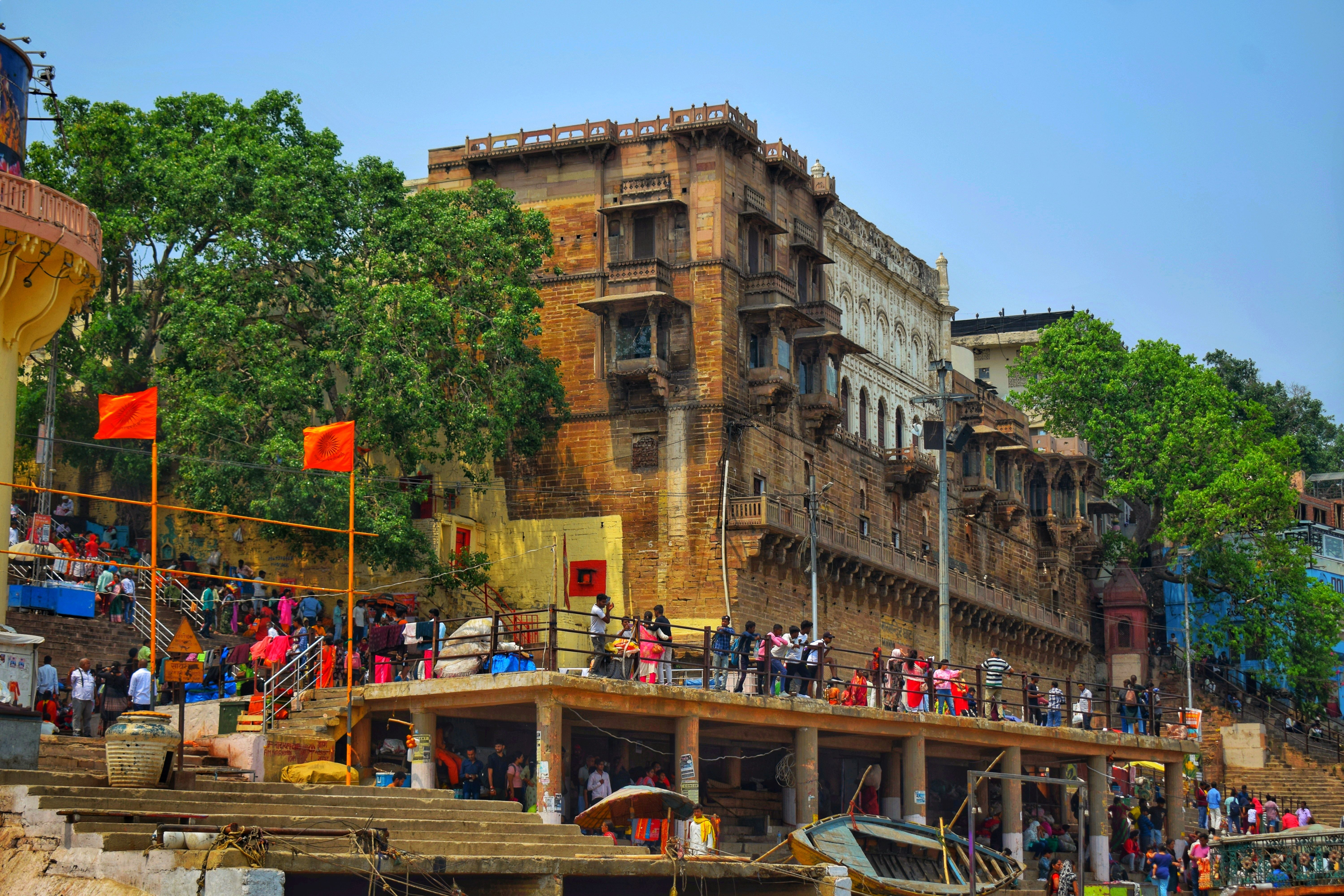Bustling Ghat Scene in Varanasi, India · Free Stock Photo