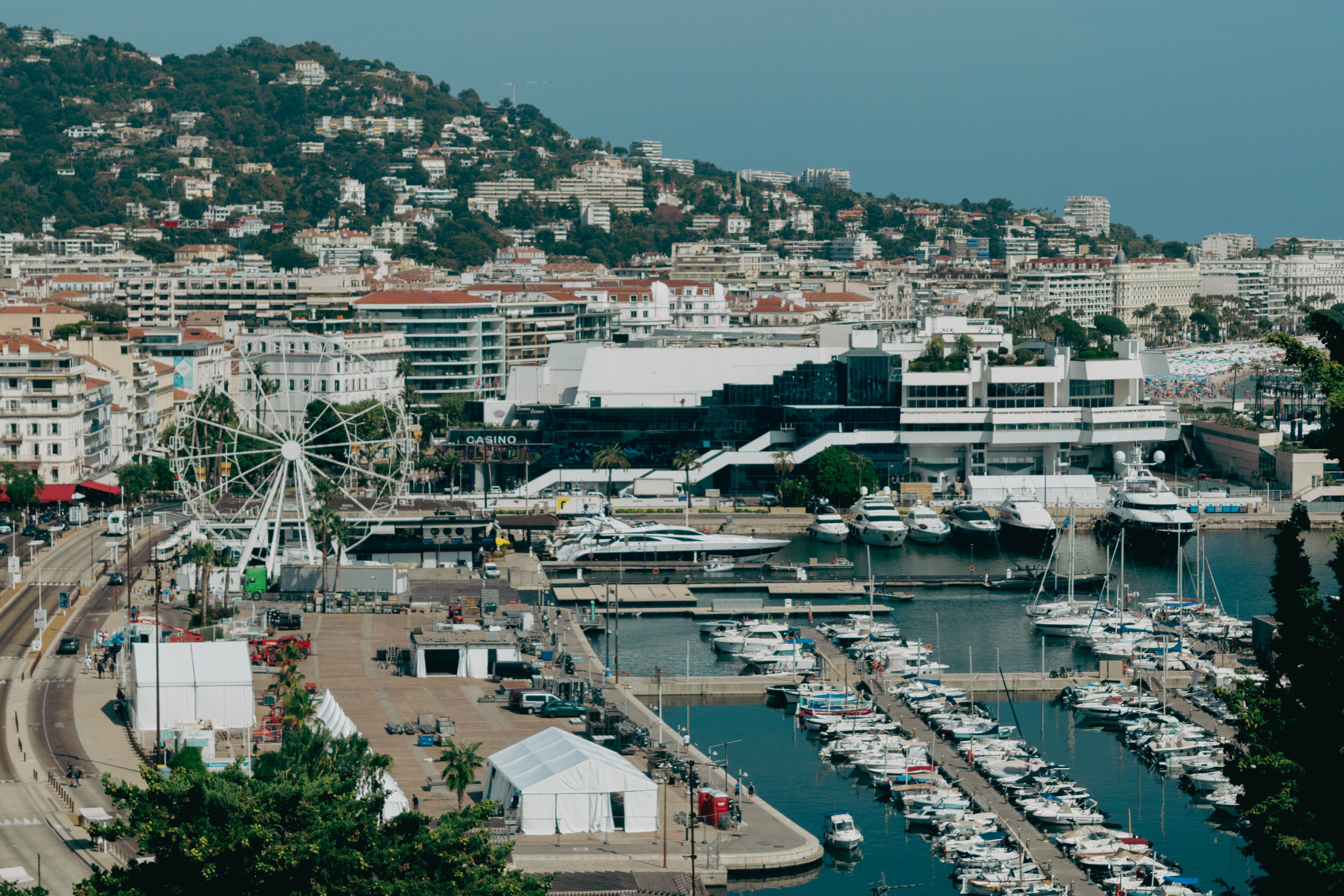 Aerial View of Cannes Harbor and Cityscape · Free Stock Photo