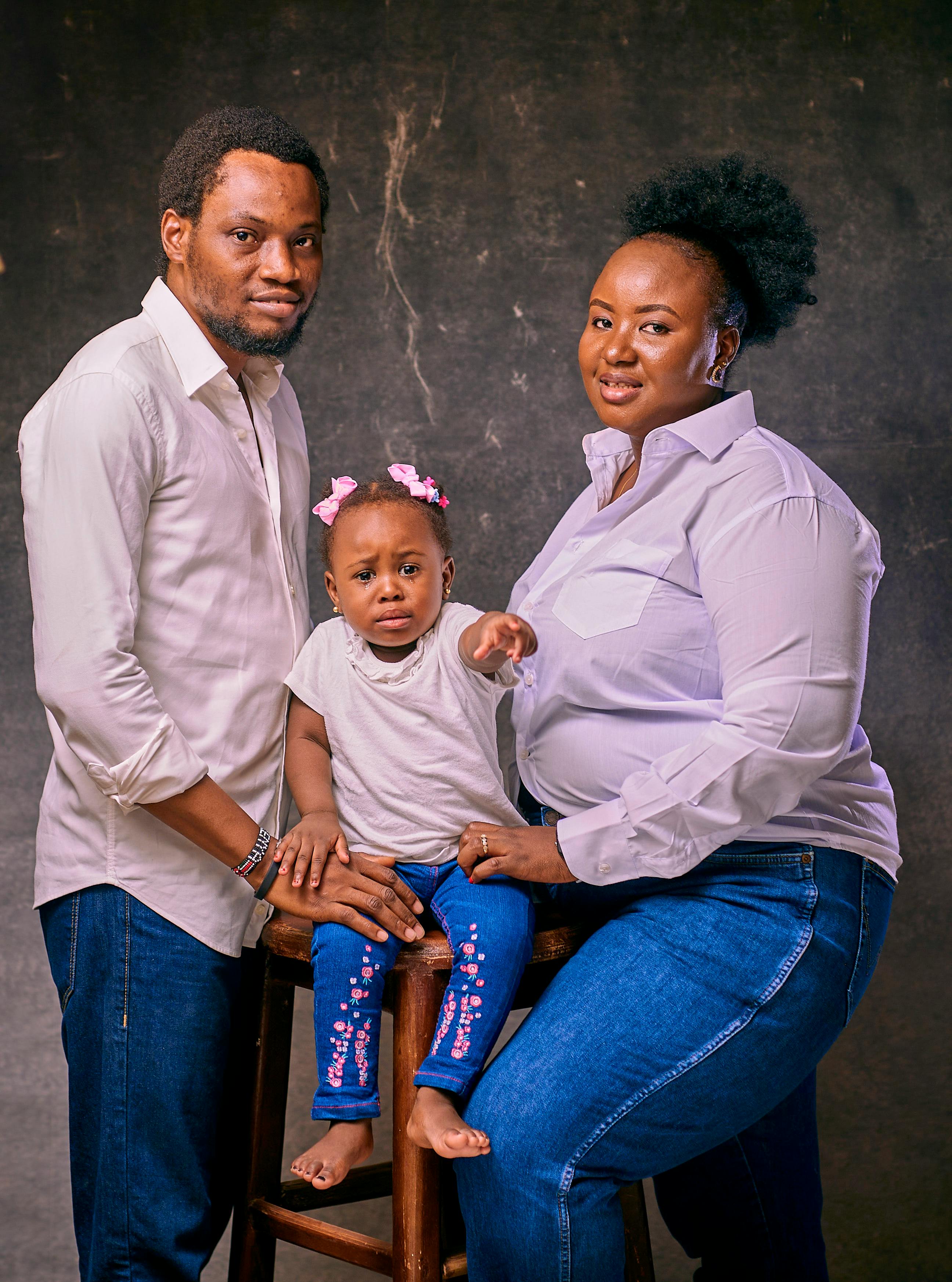 Happy African Family Portrait with Baby · Free Stock Photo