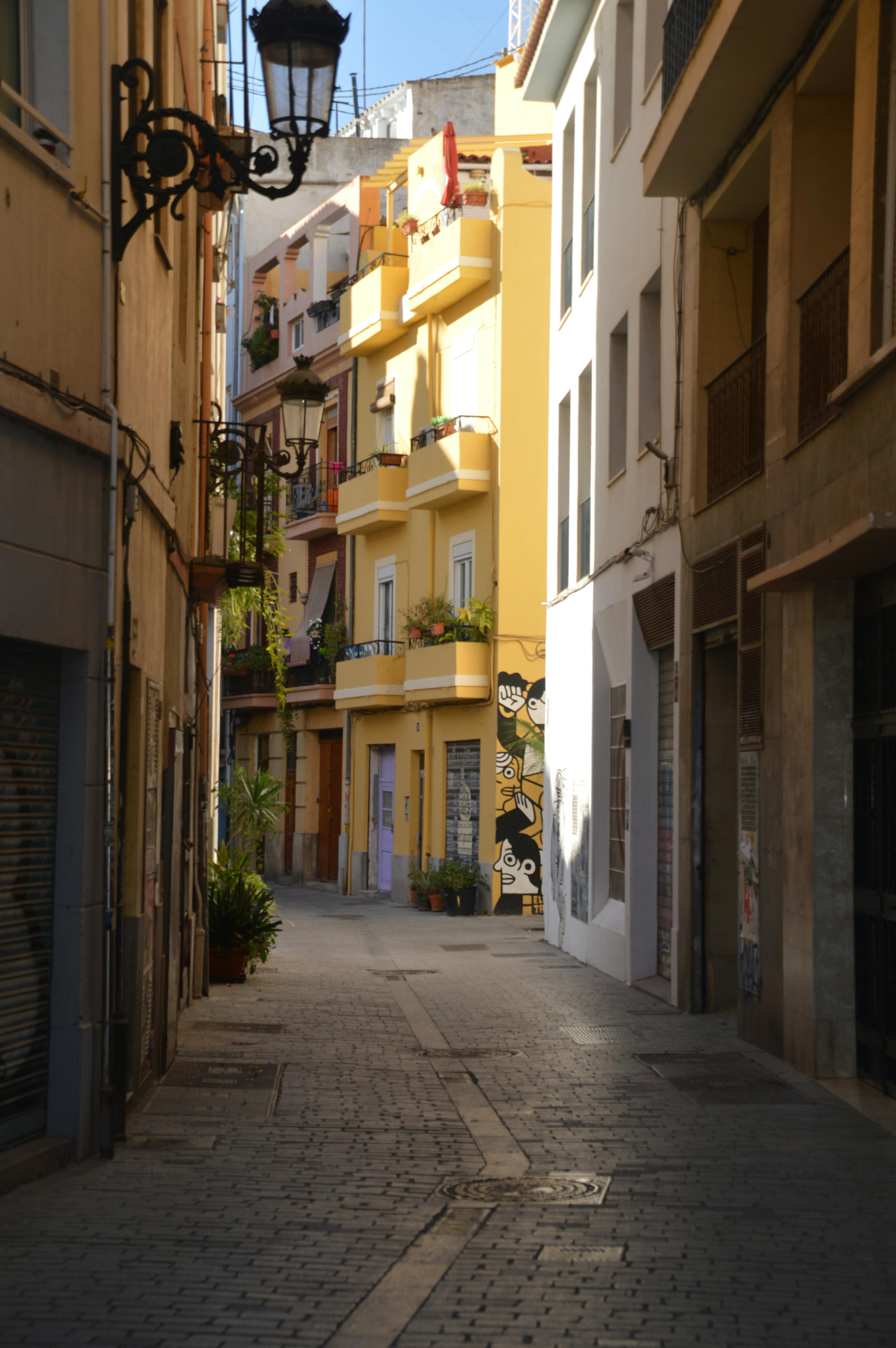 Charming European Alleyway with Colorful Buildings · Free Stock Photo