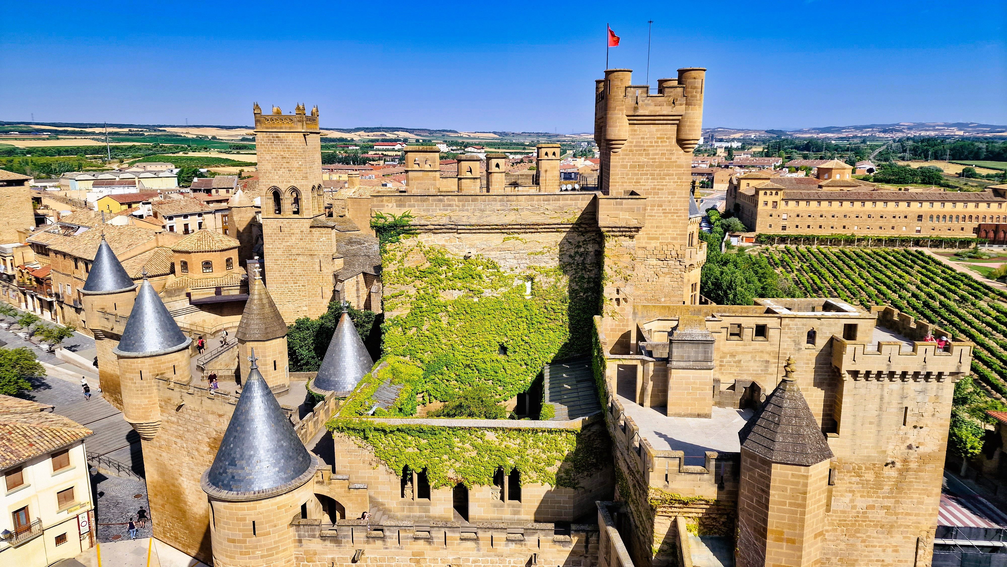 Aerial View of Majestic Medieval Castle in Spain · Free Stock Photo