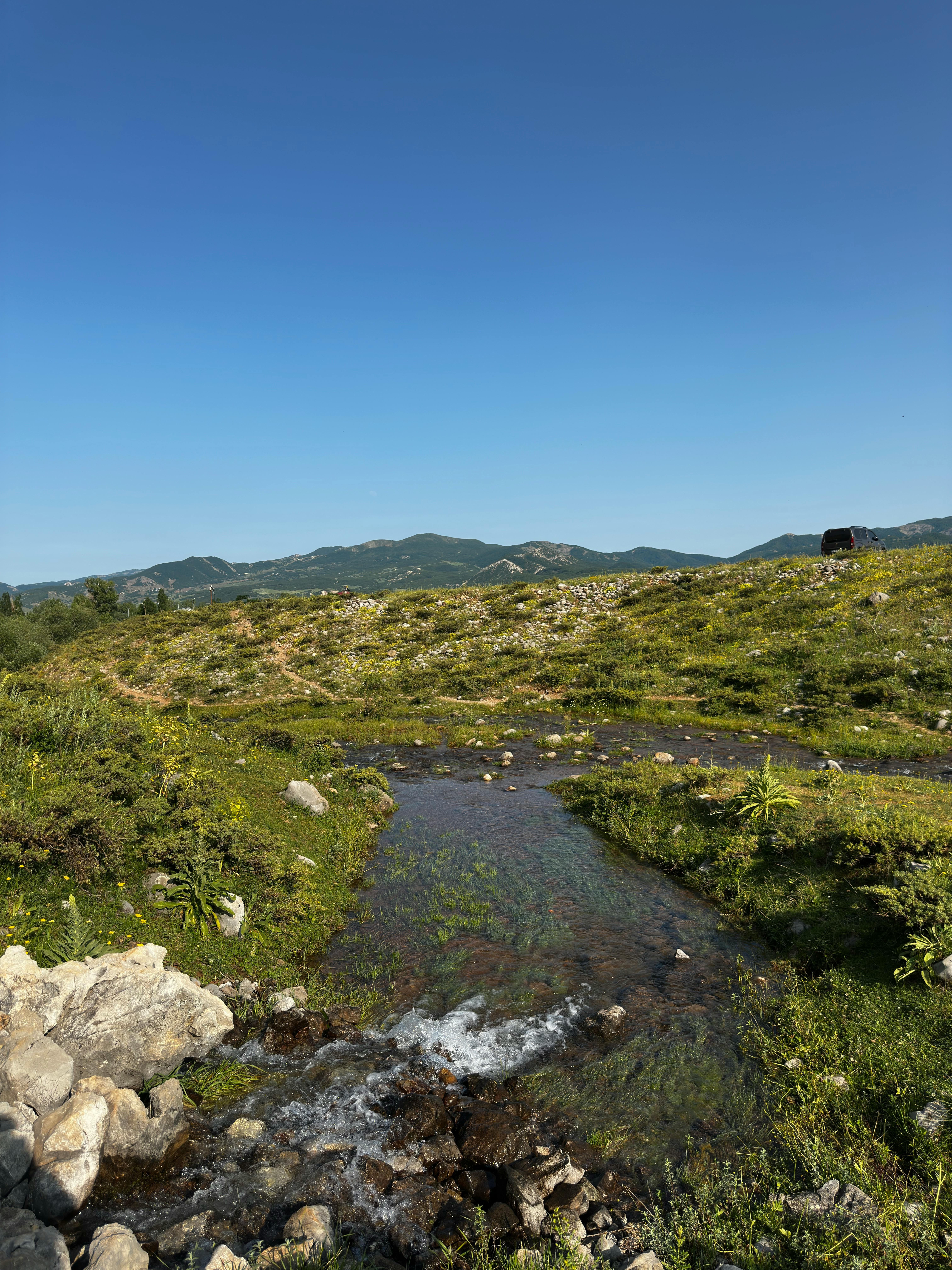 Scenic Stream Flowing Through Mountain Landscape · Free Stock Photo