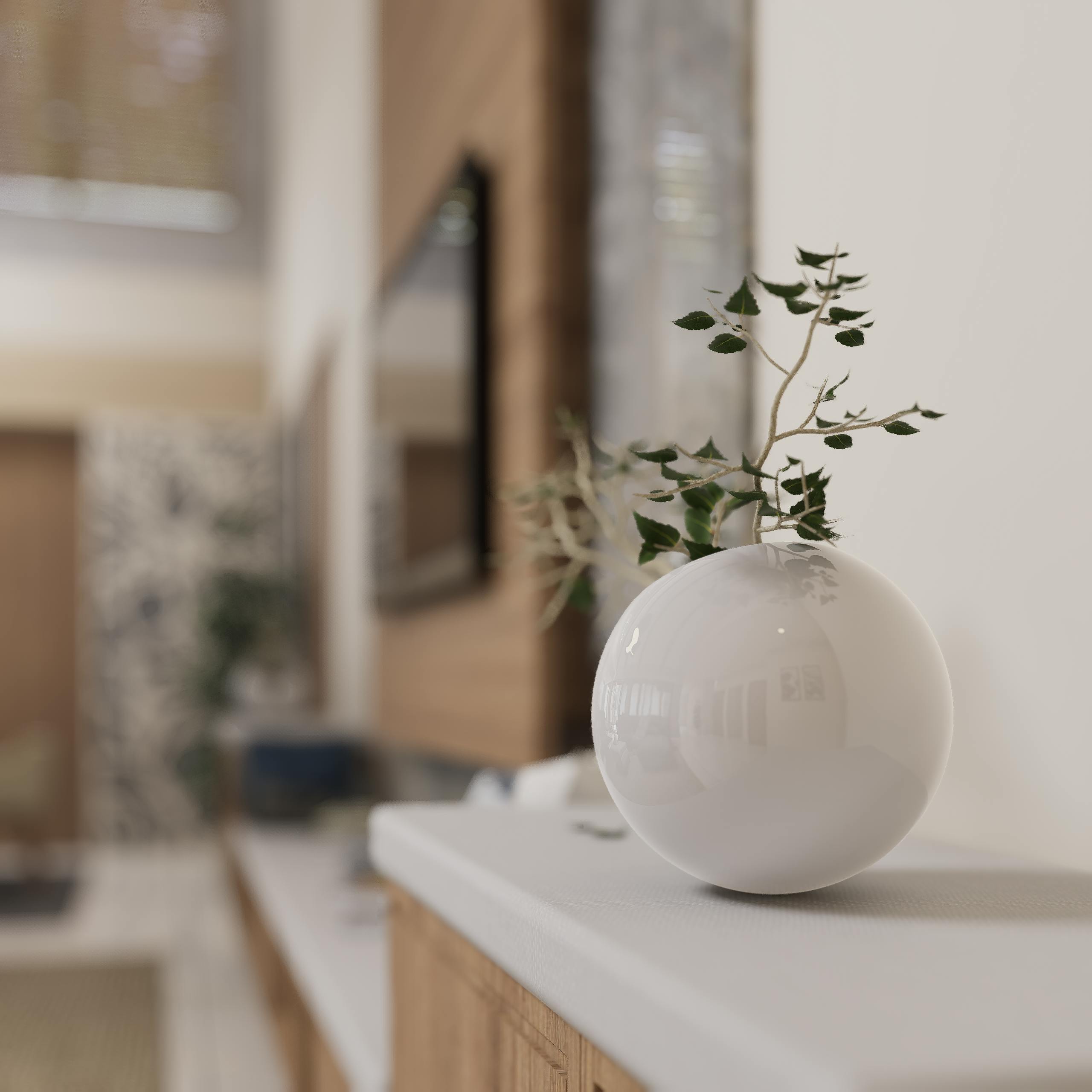 Modern Minimalist Vase in Bright Interior Setting · Free Stock Photo