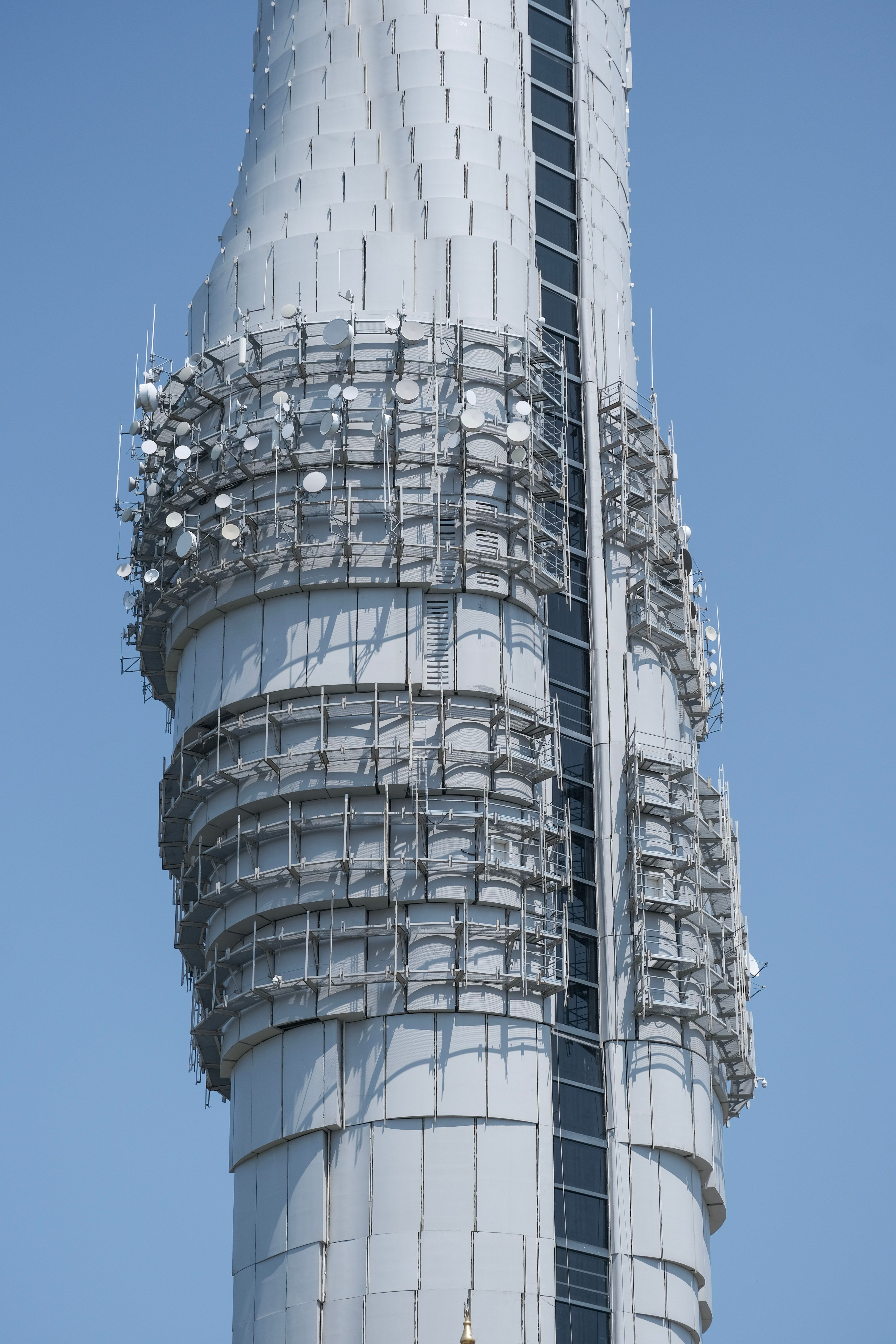 Close-Up of Modern Television Tower Structure · Free Stock Photo