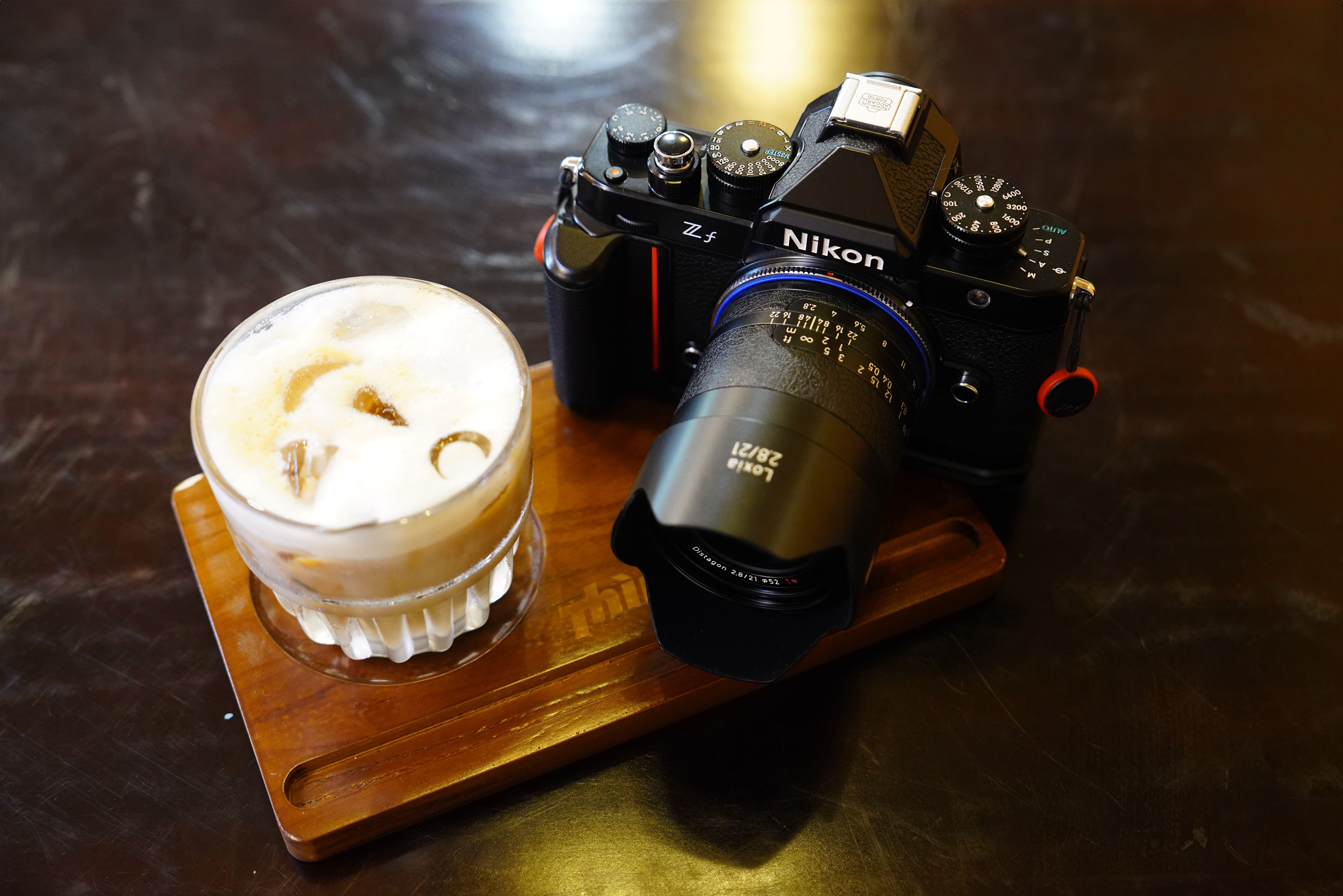 Vintage Camera and Iced Coffee on Wooden Tray · Free Stock Photo