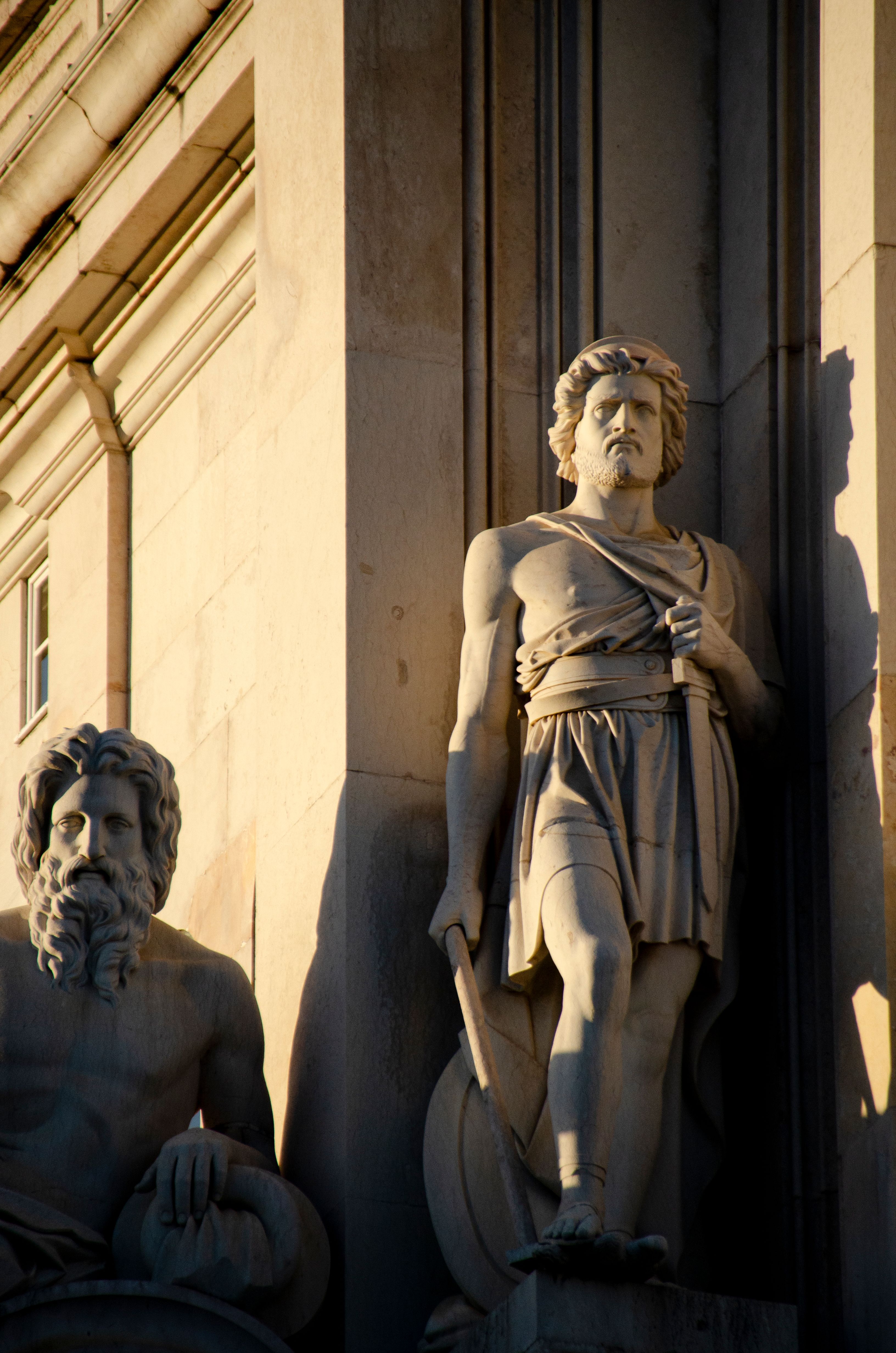 Classical Sculptures in Lisbon at Golden Hour · Free Stock Photo