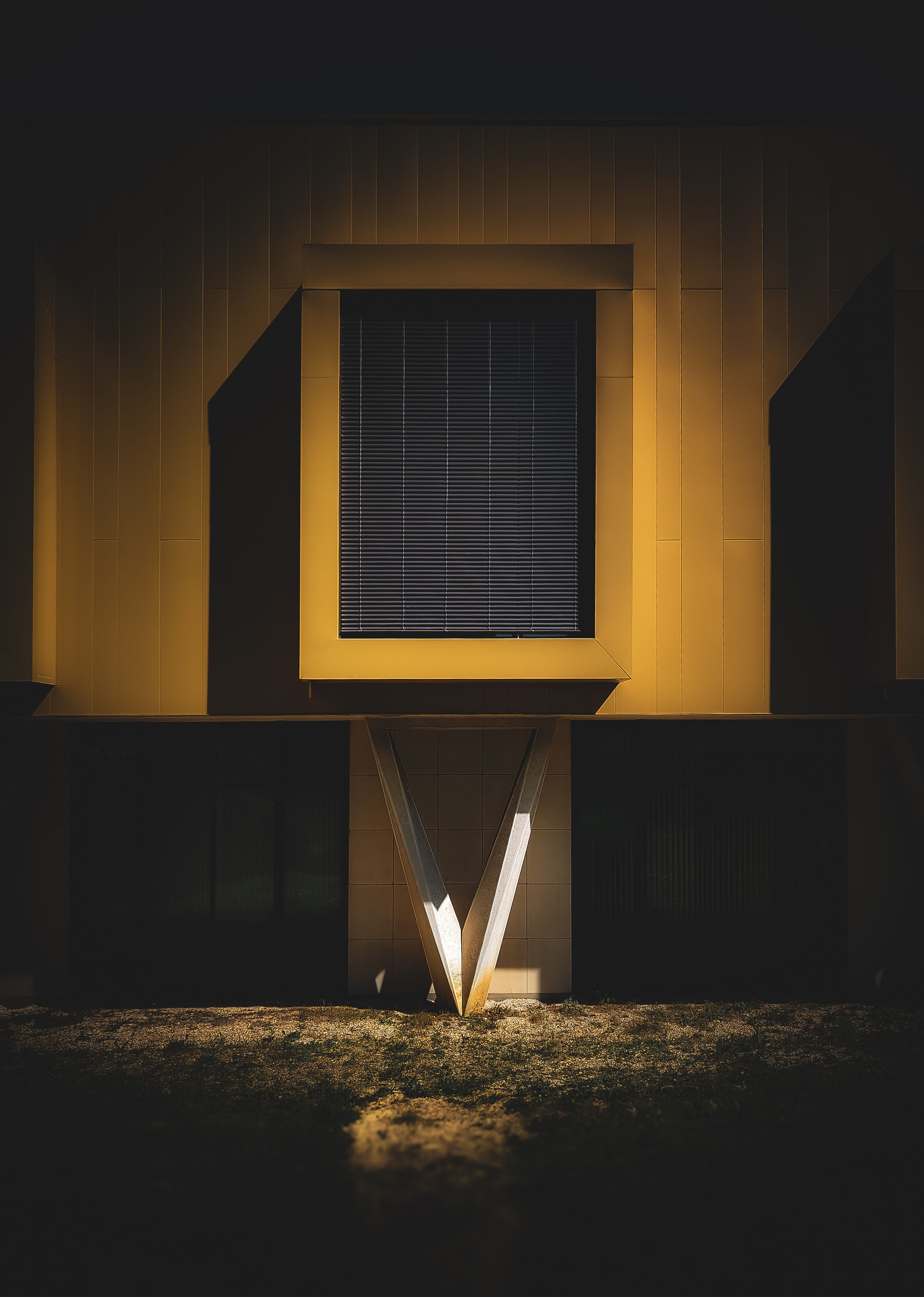 Modern Architectural Building in Dramatic Light · Free Stock Photo
