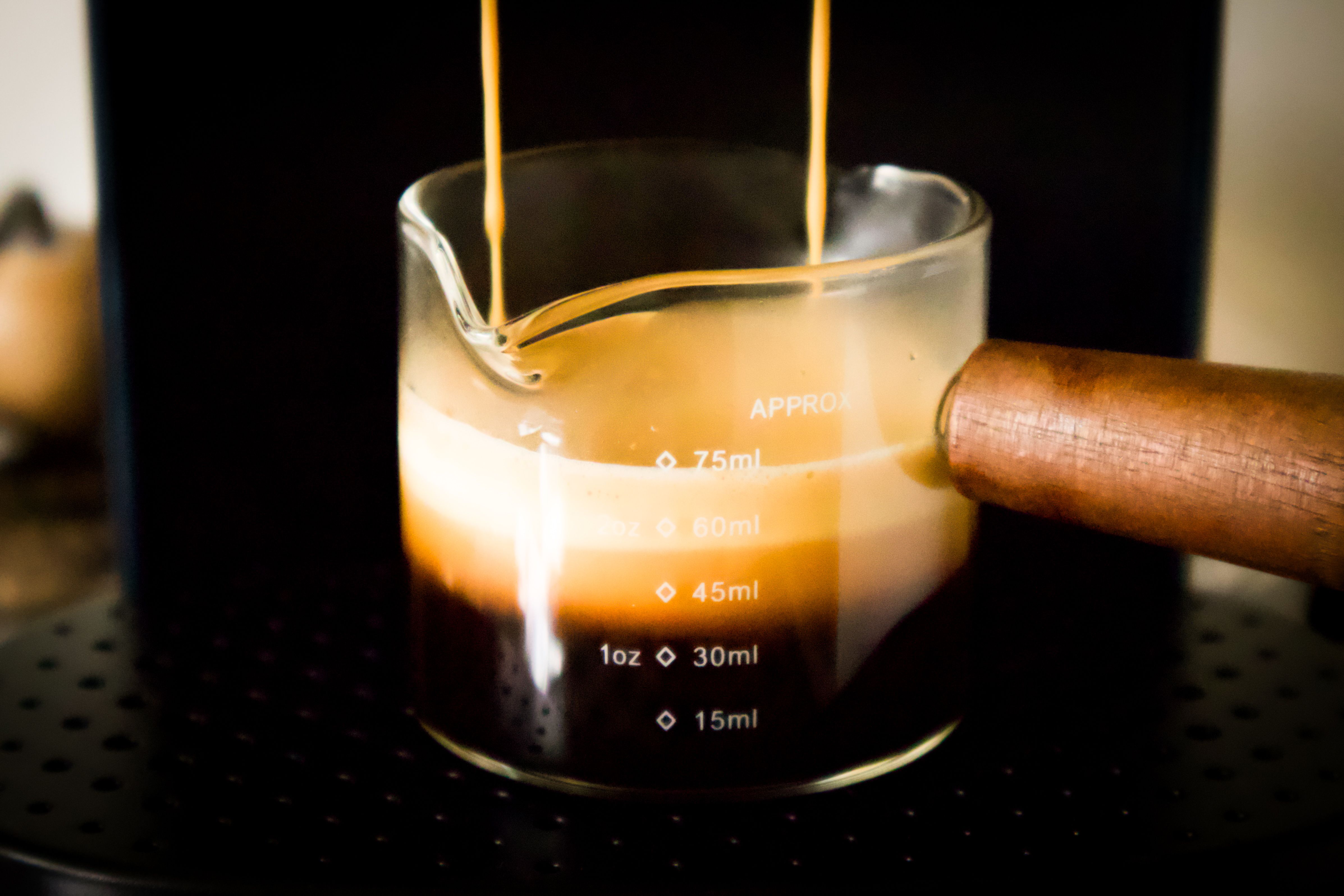 Freshly Brewed Espresso in Glass Cup · Free Stock Photo
