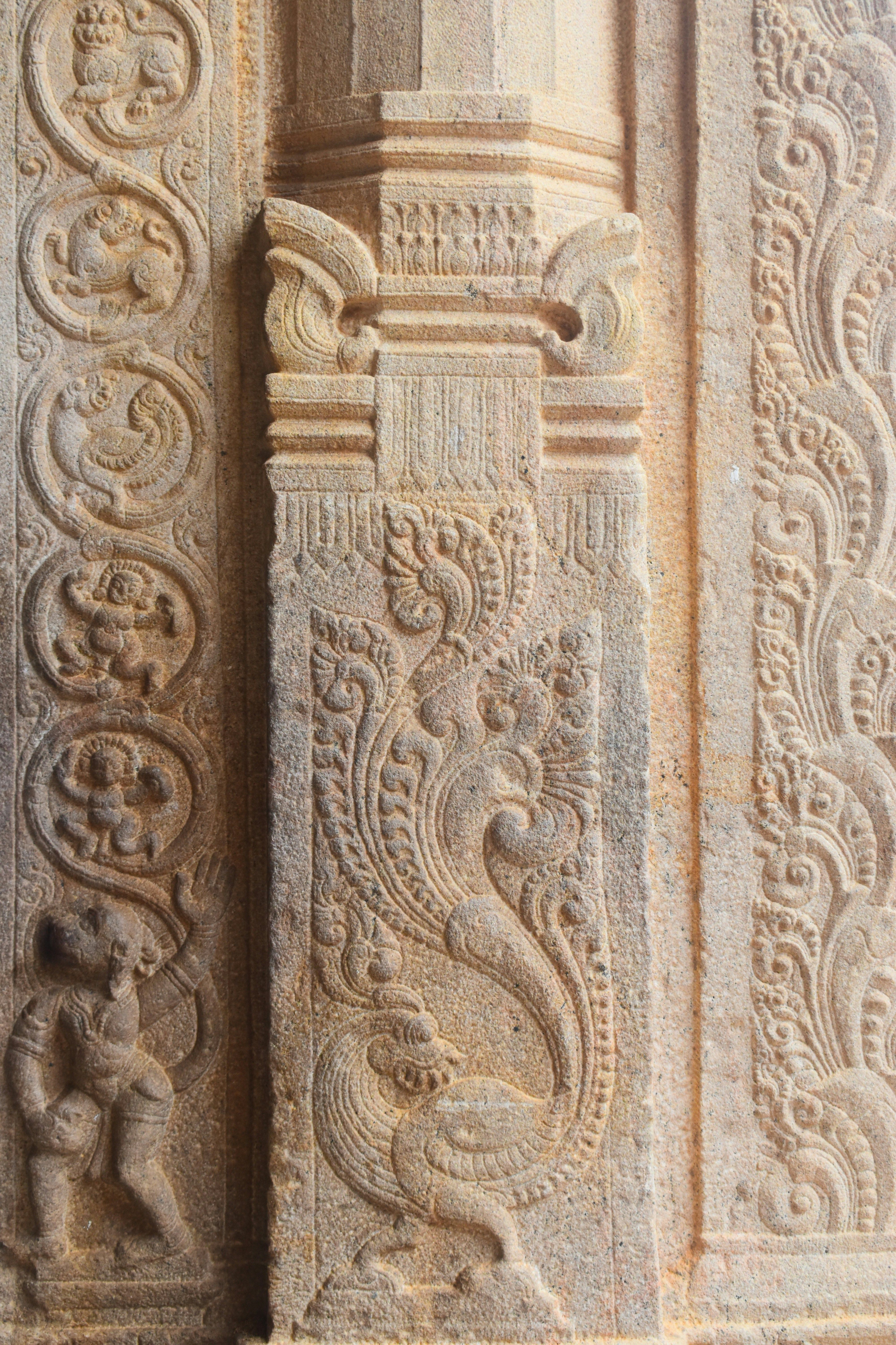 Ornate Stone Carvings in Tamil Nadu Temple · Free Stock Photo