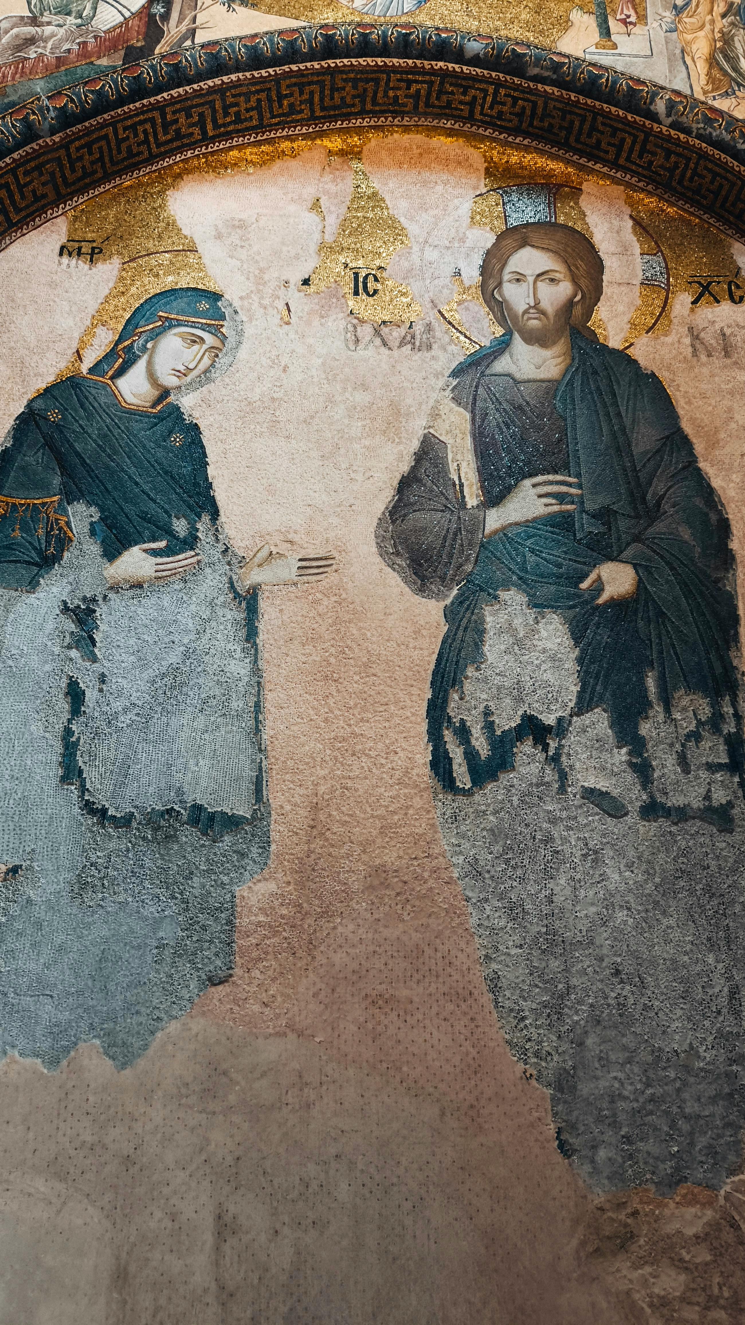 Restored Byzantine Christian Fresco in Istanbul · Free Stock Photo