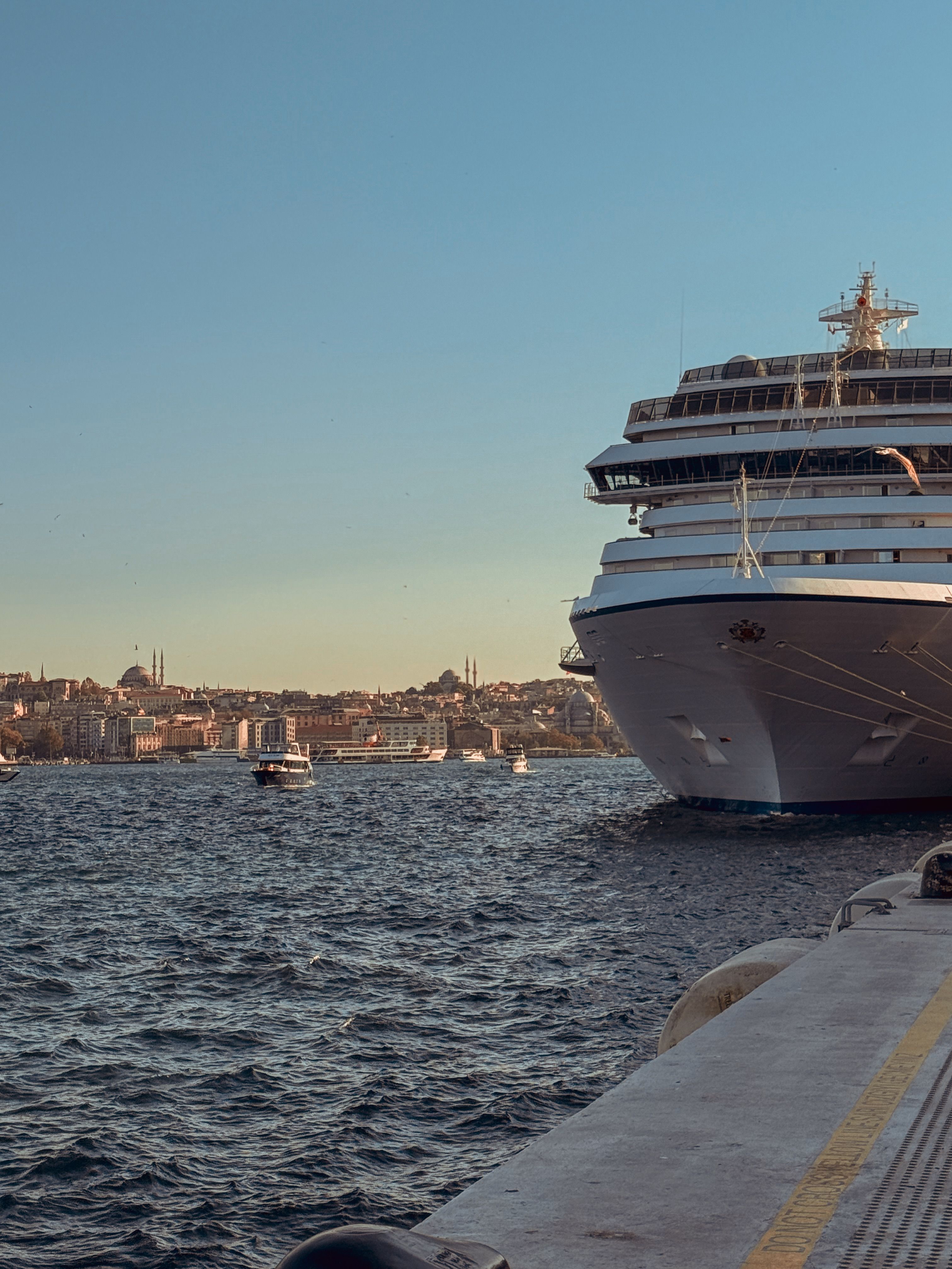 Cruise Ship Docked at Istanbul Harbor · Free Stock Photo