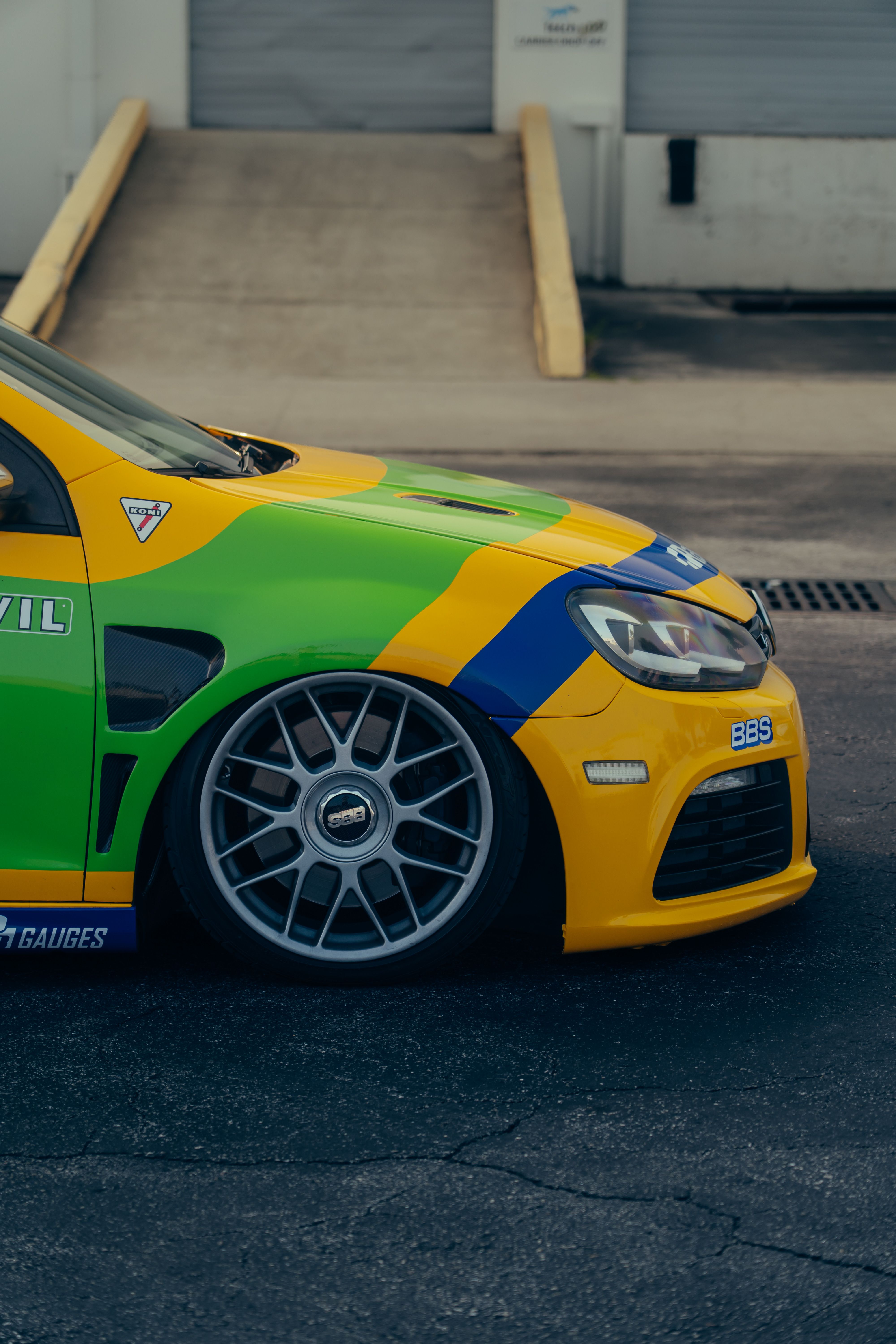 Colorful Modified Sports Car Close-Up · Free Stock Photo