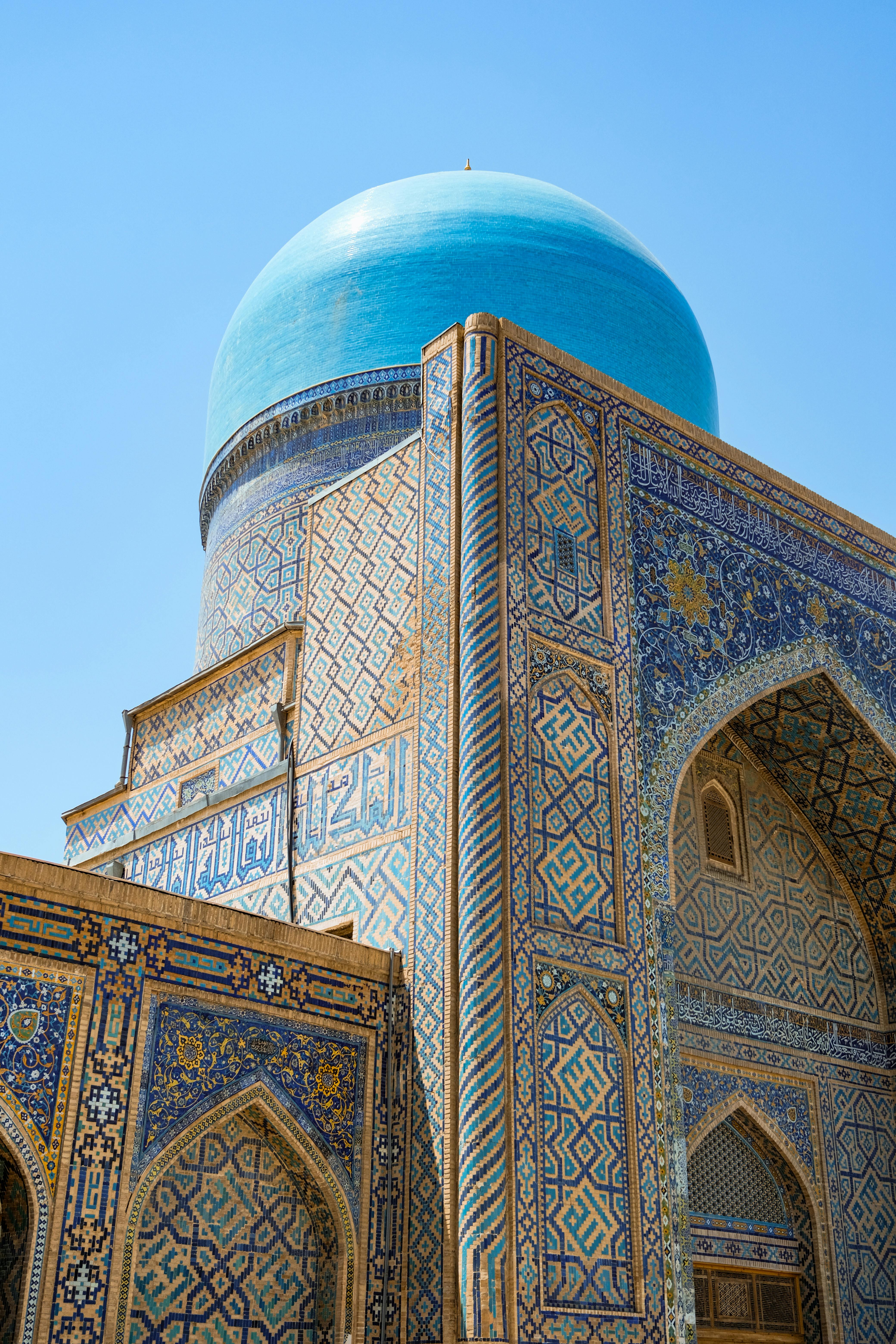 Majestic Blue Dome of Samarkand Madrasa · Free Stock Photo