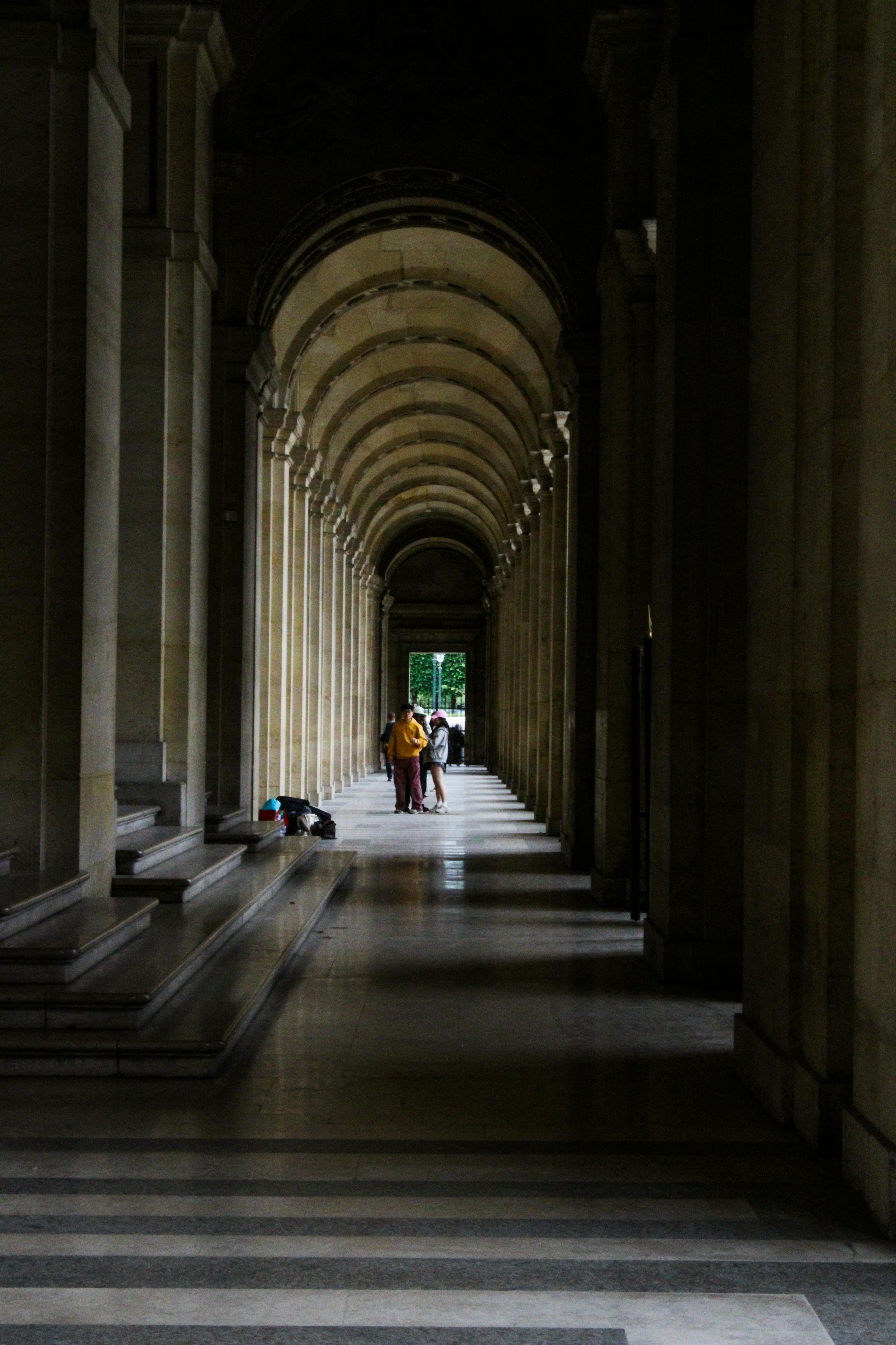 Architectural Corridor with Arched Ceilings · Free Stock Photo