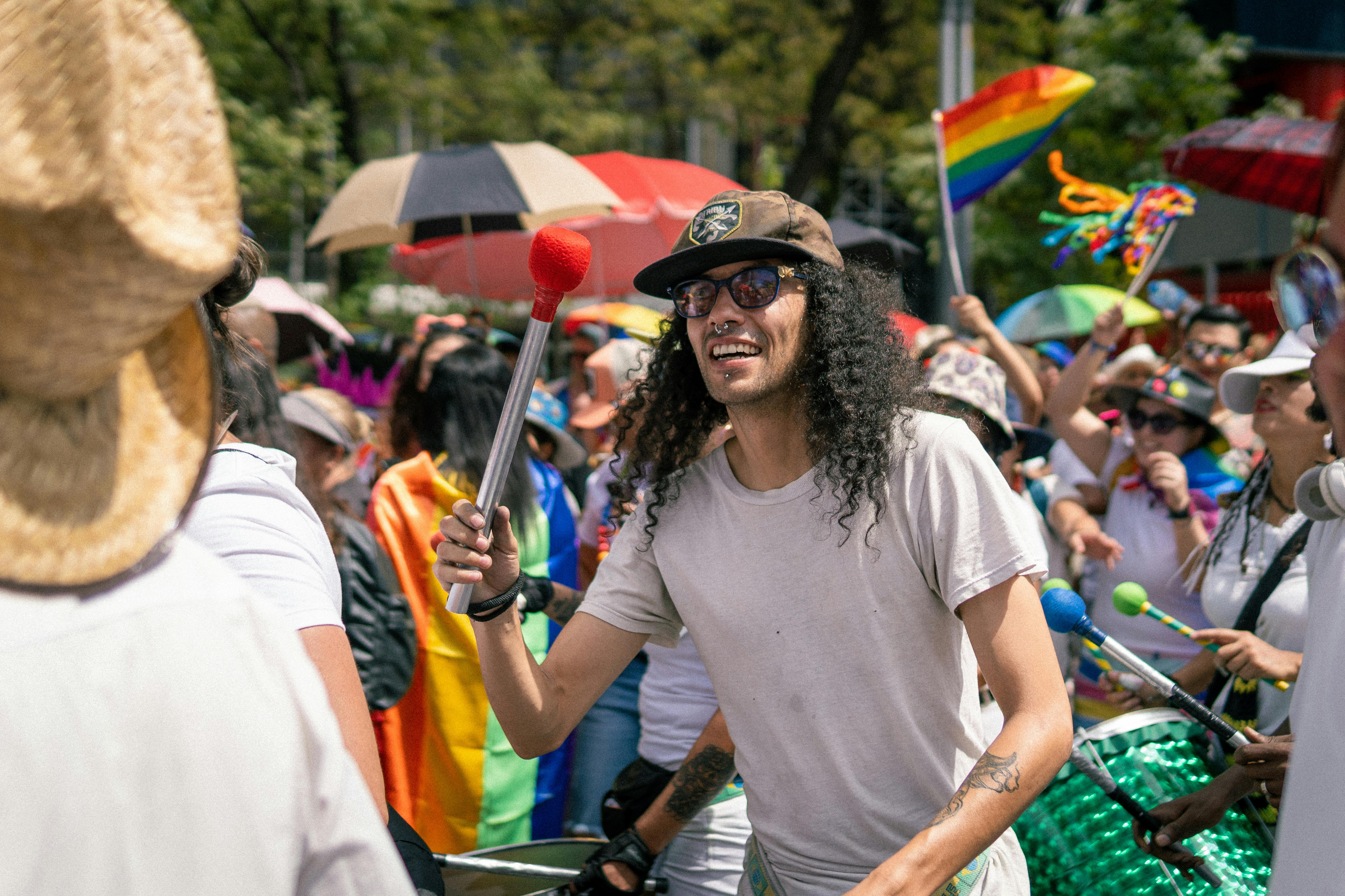 Vibrant Celebration at an Outdoor Pride Parade · Free Stock Photo