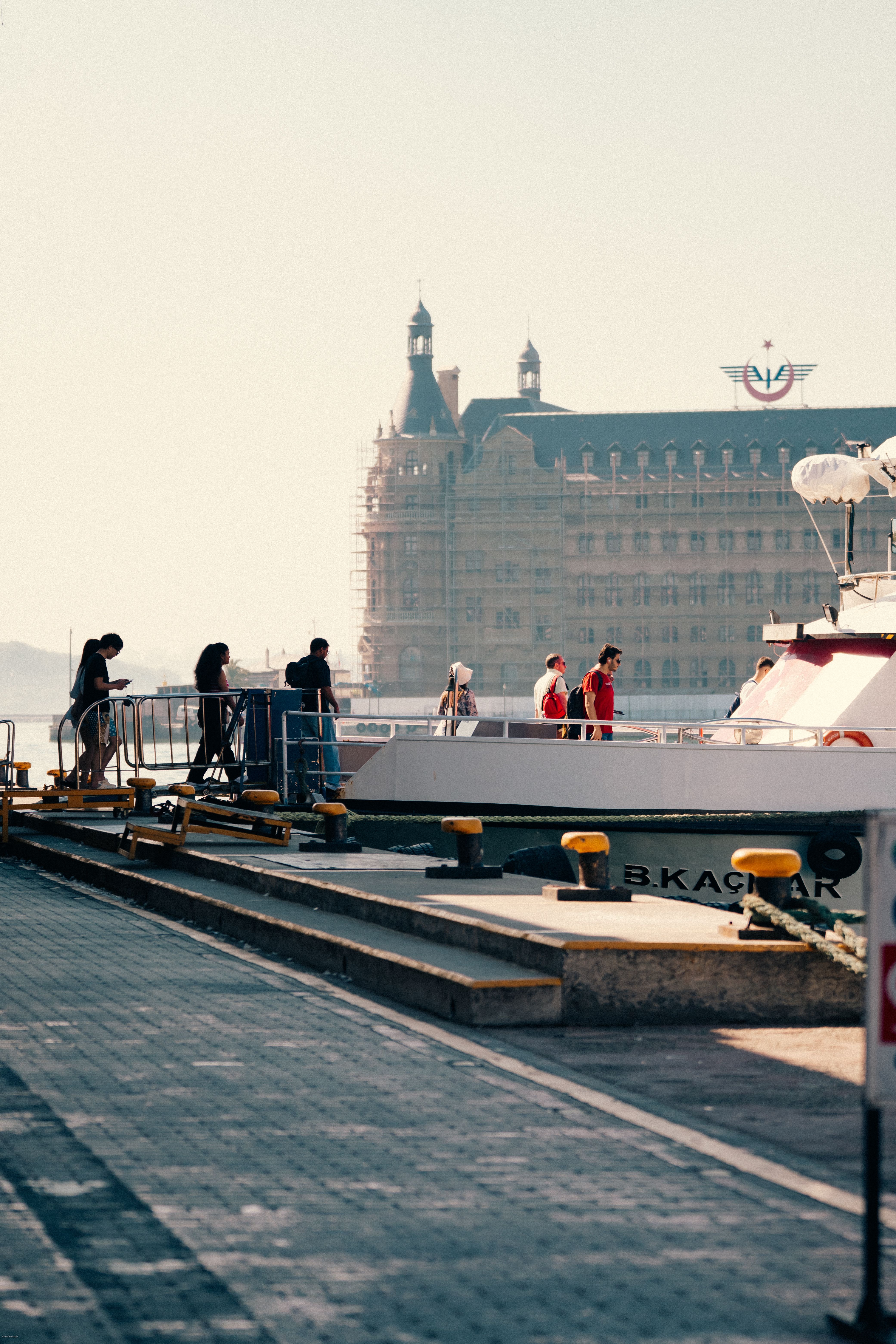 Historic Port in Istanbul with Ferry and People · Free Stock Photo