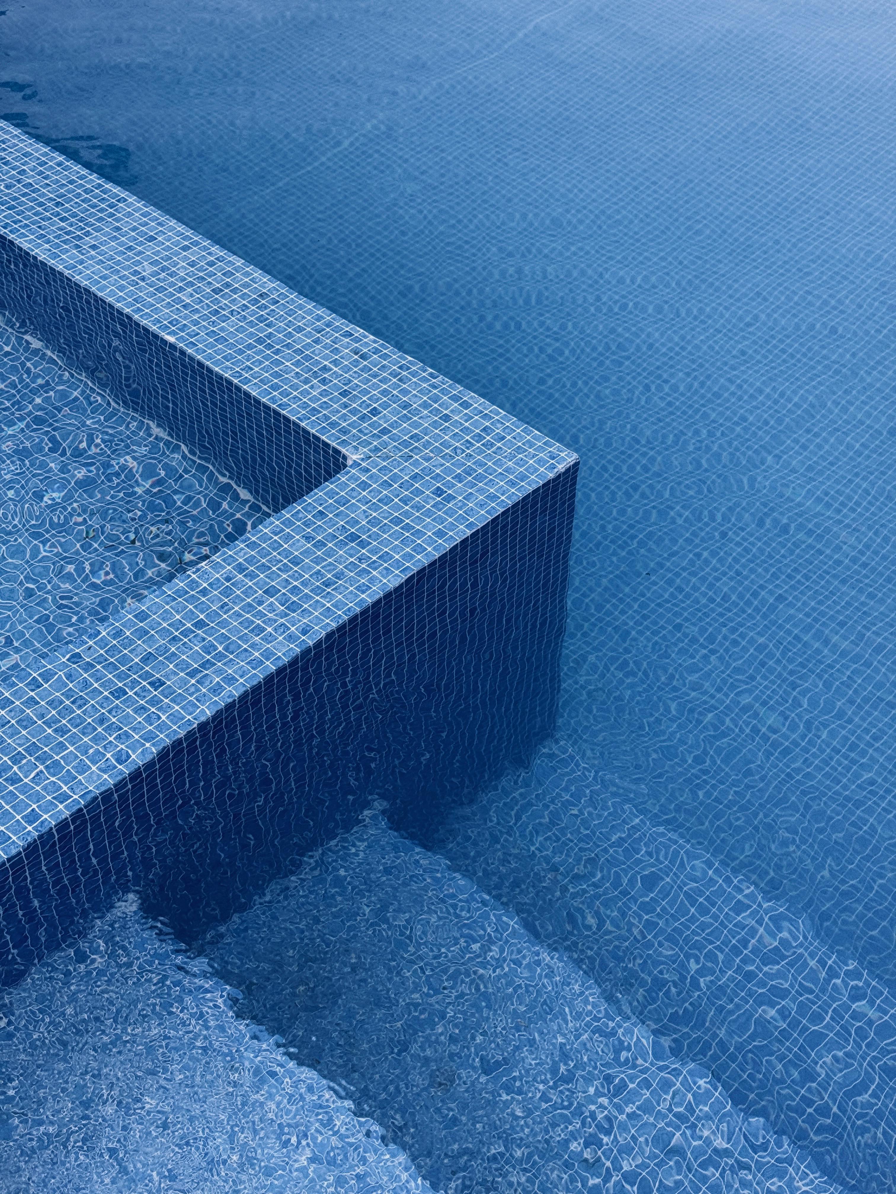 Minimalist Blue Tile Pool Water Abstract · Free Stock Photo