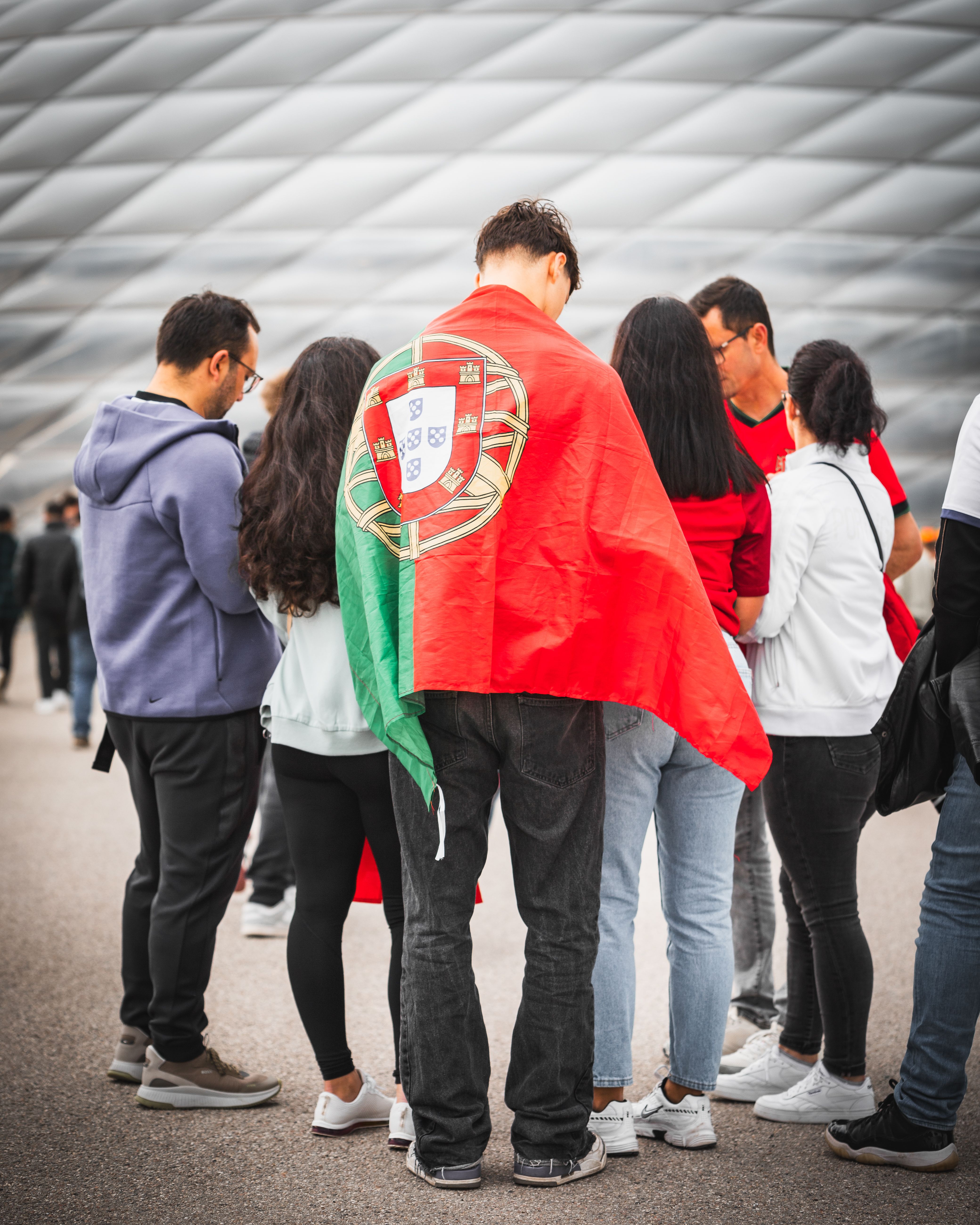 Football Fans Gather at Allianz Arena Munich · Free Stock Photo