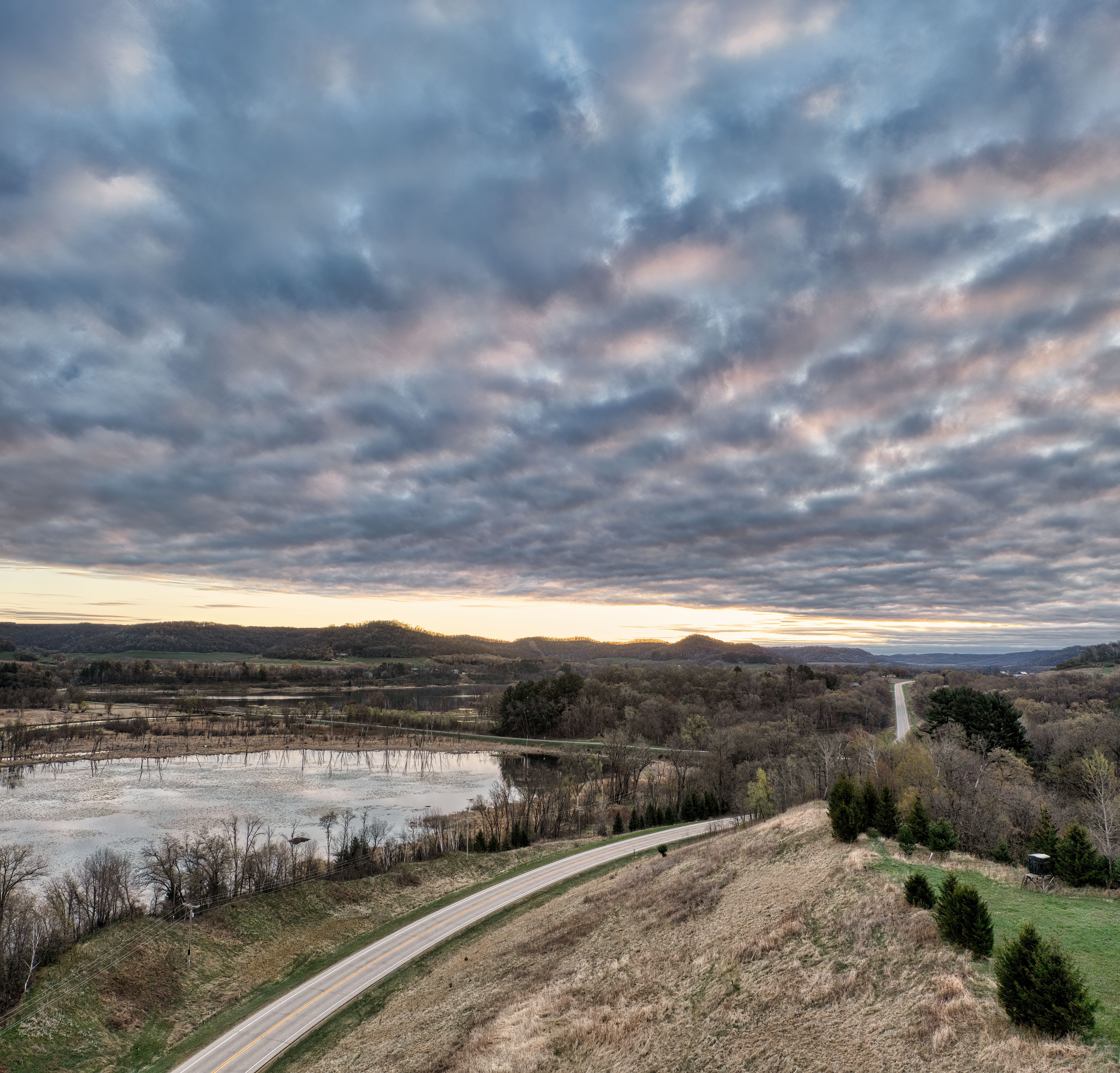 Scenic Spring Landscape in Tell, Wisconsin at Sunset · Free Stock Photo