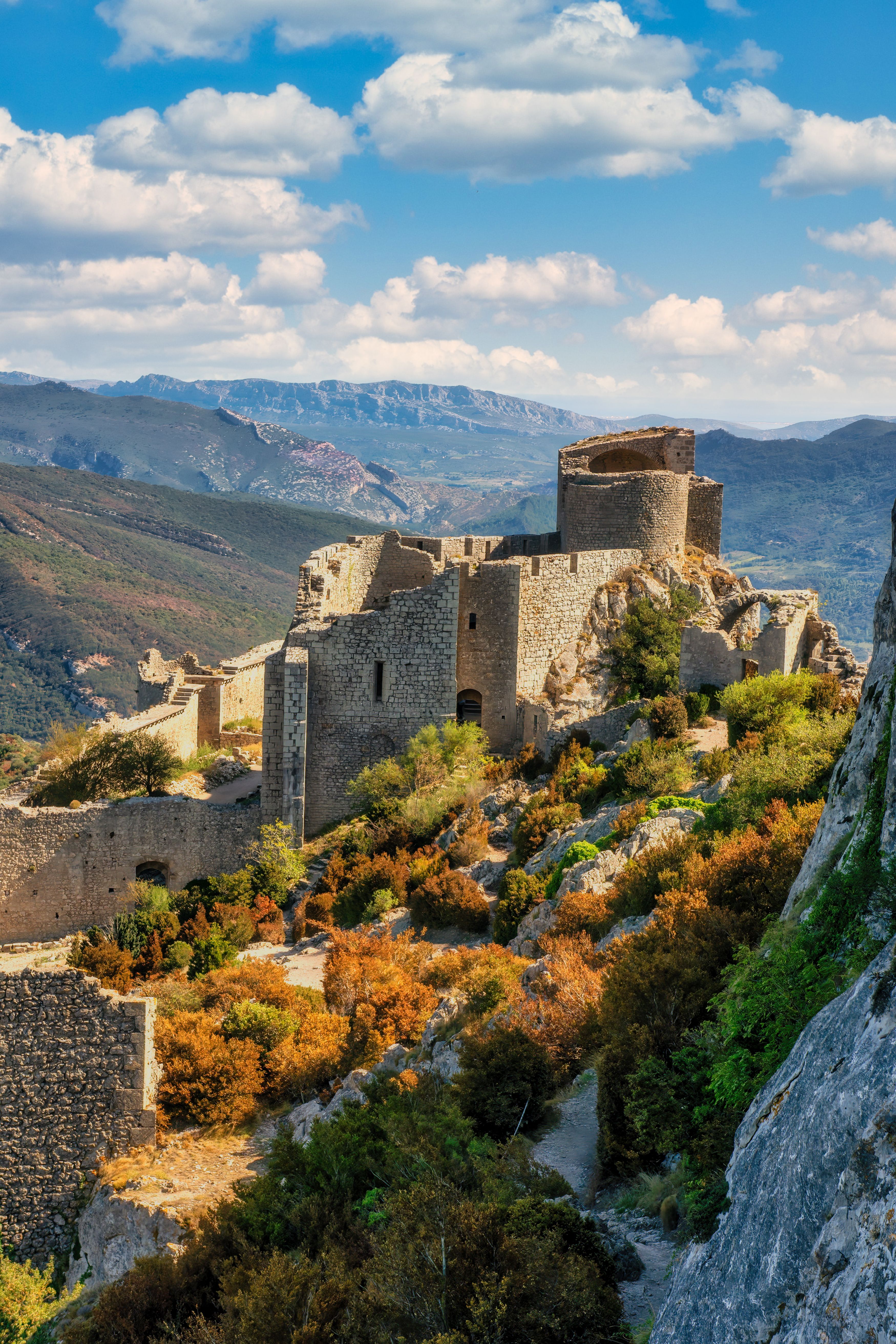 Historic Peyrepertuse Castle in the Pyrenees · Free Stock Photo