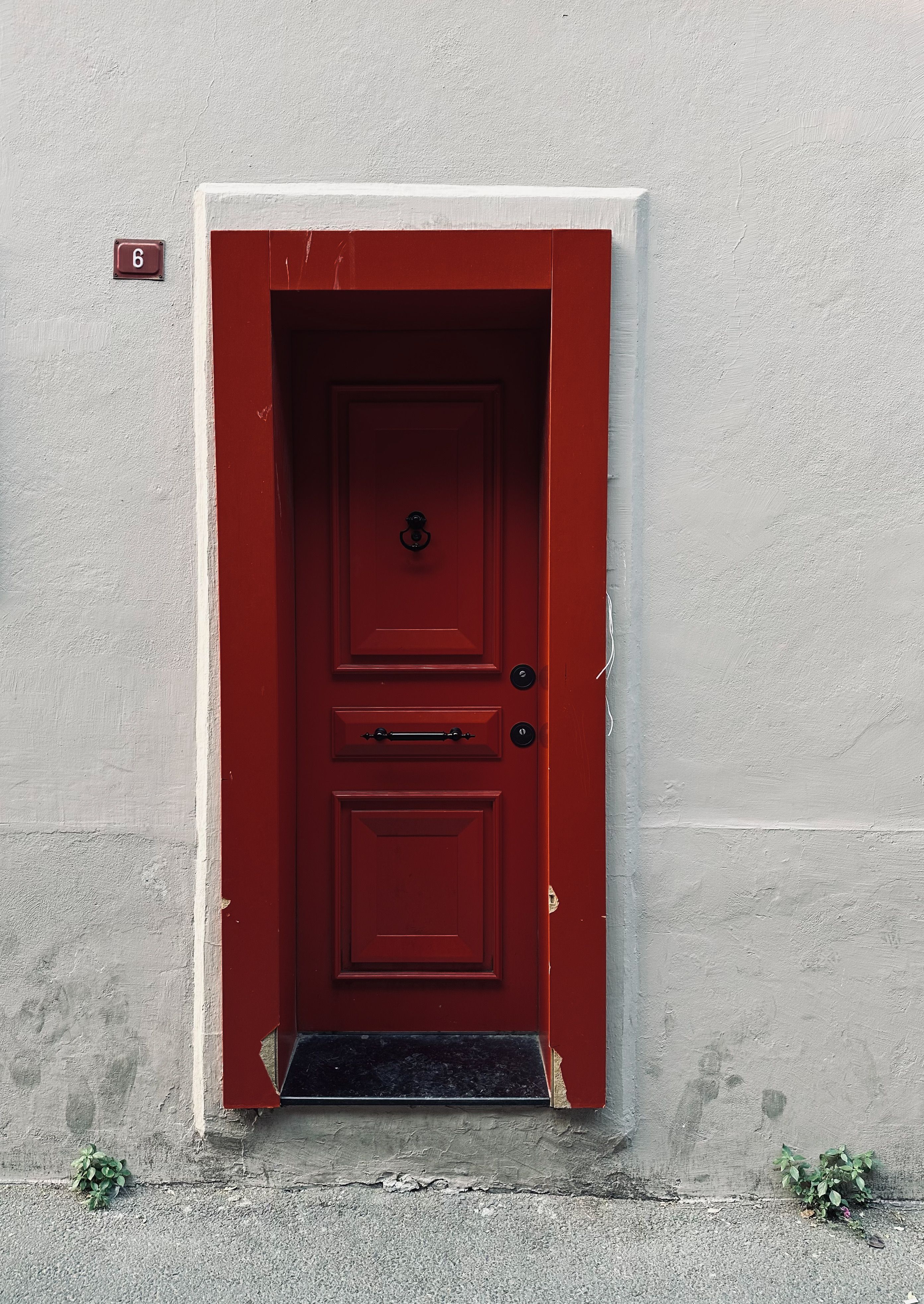 Closed Red Steel Door · Free Stock Photo