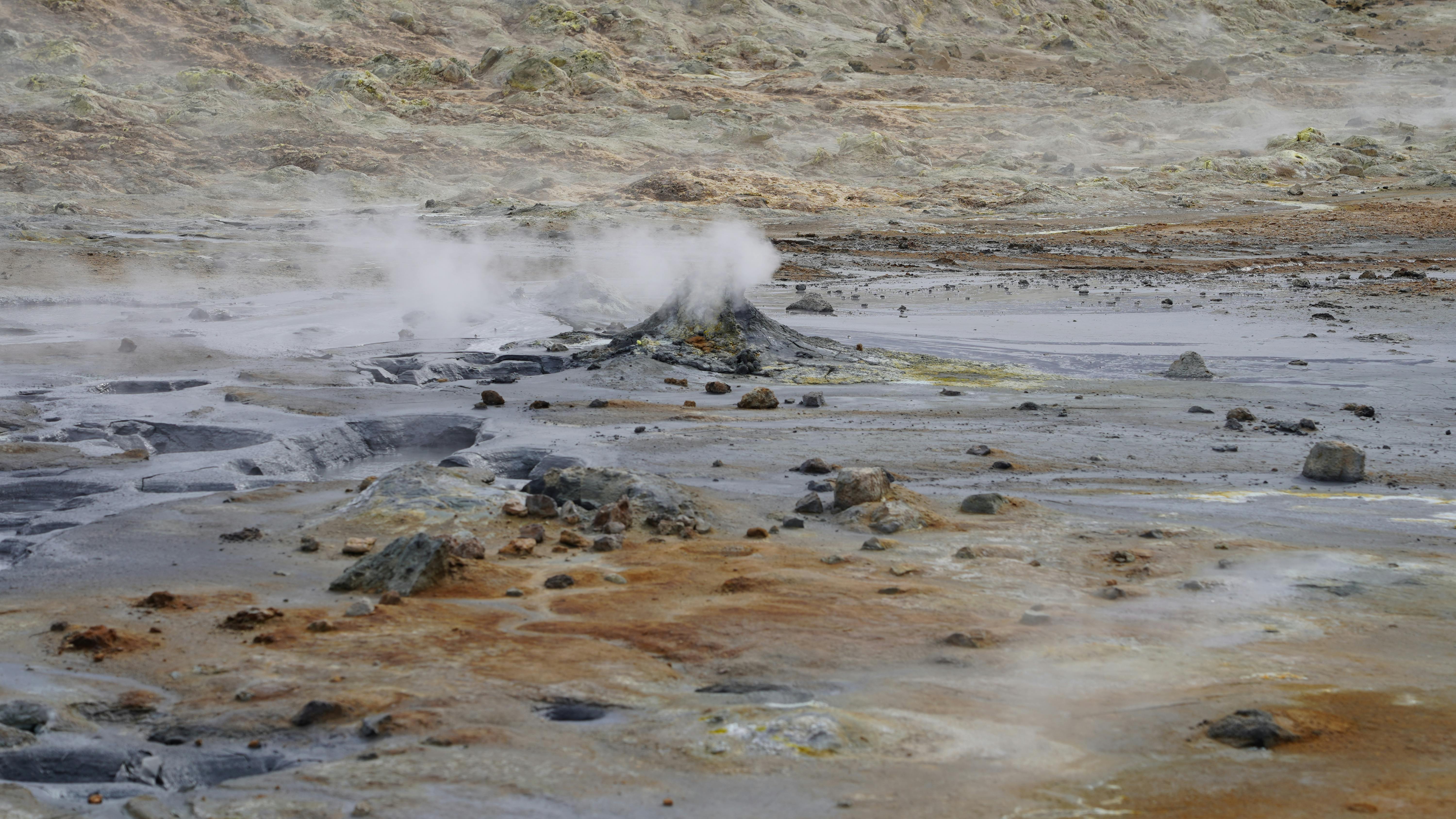 Steam Rising from Icelandic Geothermal Field · Free Stock Photo