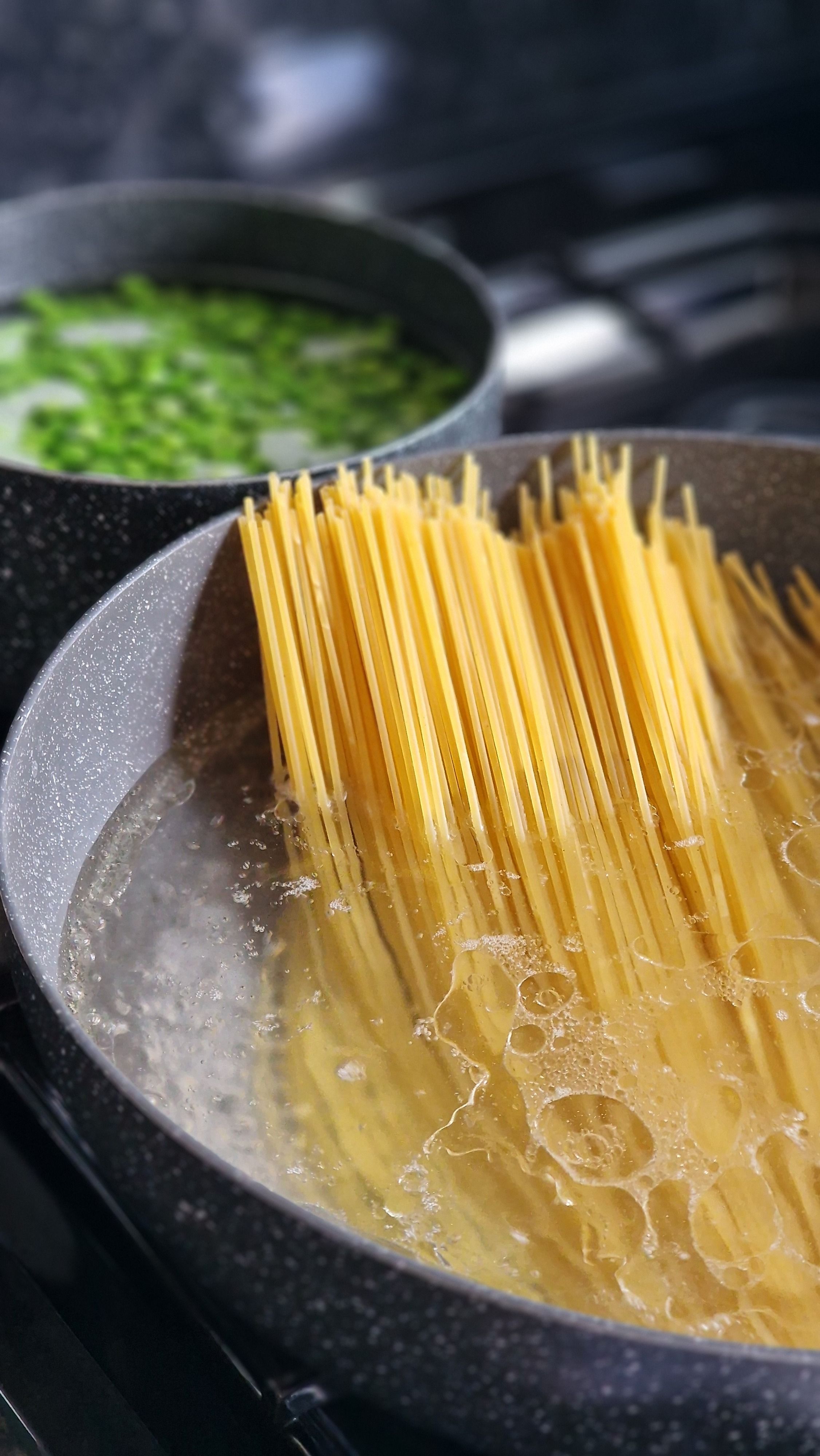 Cooking Pasta and Vegetables in Kitchen · Free Stock Photo