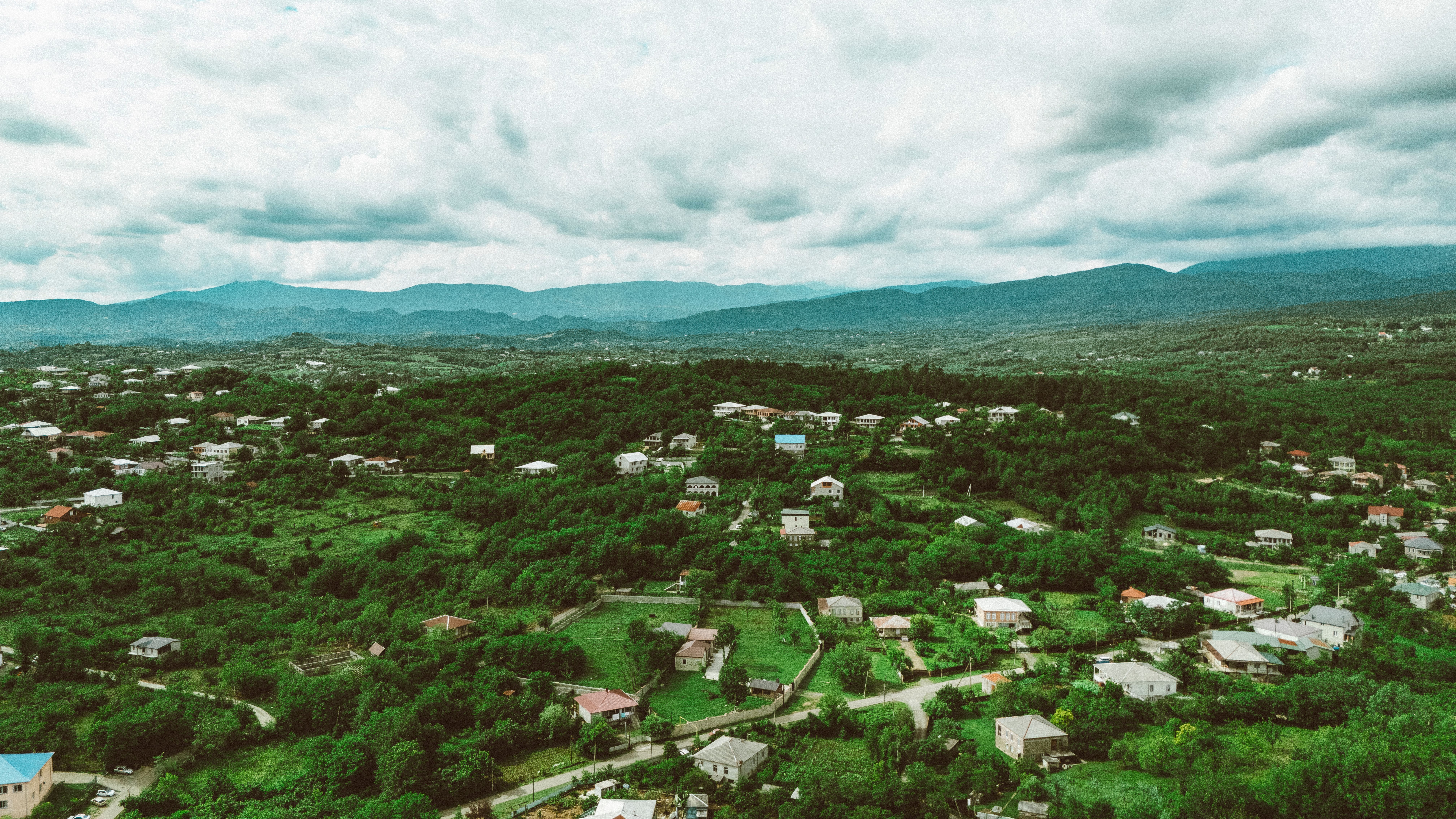 Aerial View of Lush Green Landscape in Georgia · Free Stock Photo