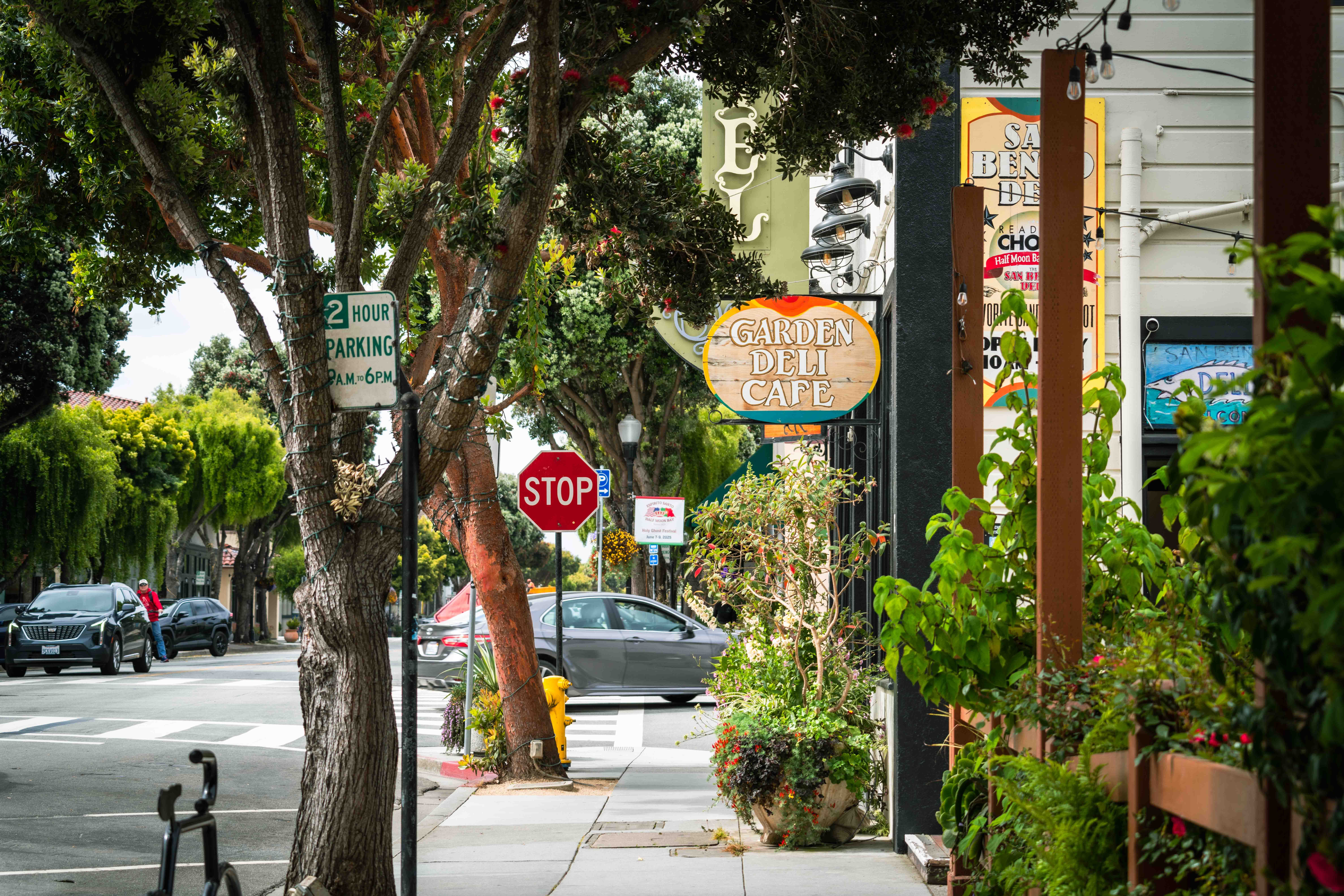 Quaint Street Scene in Half Moon Bay, California · Free Stock Photo