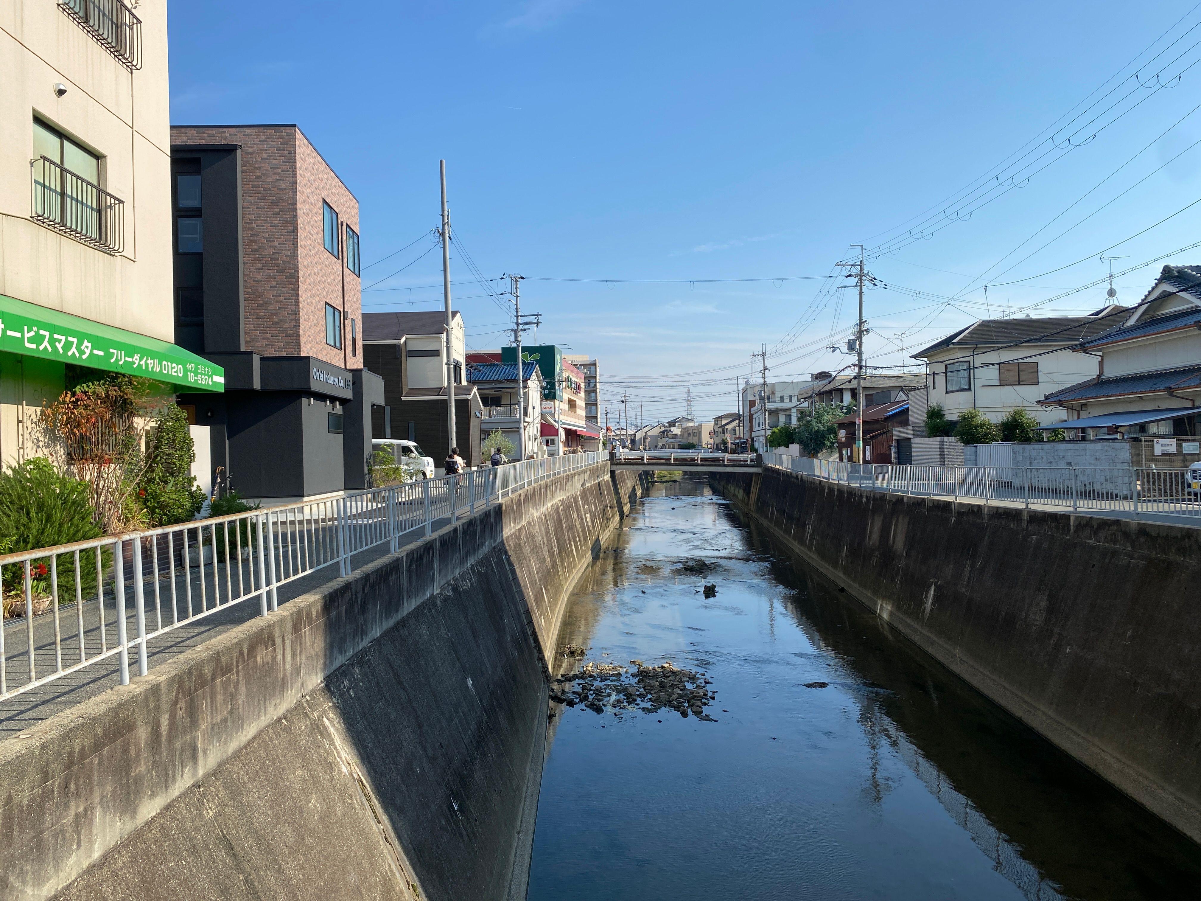 Urban Canal Scene in Ikoma, Japan · Free Stock Photo