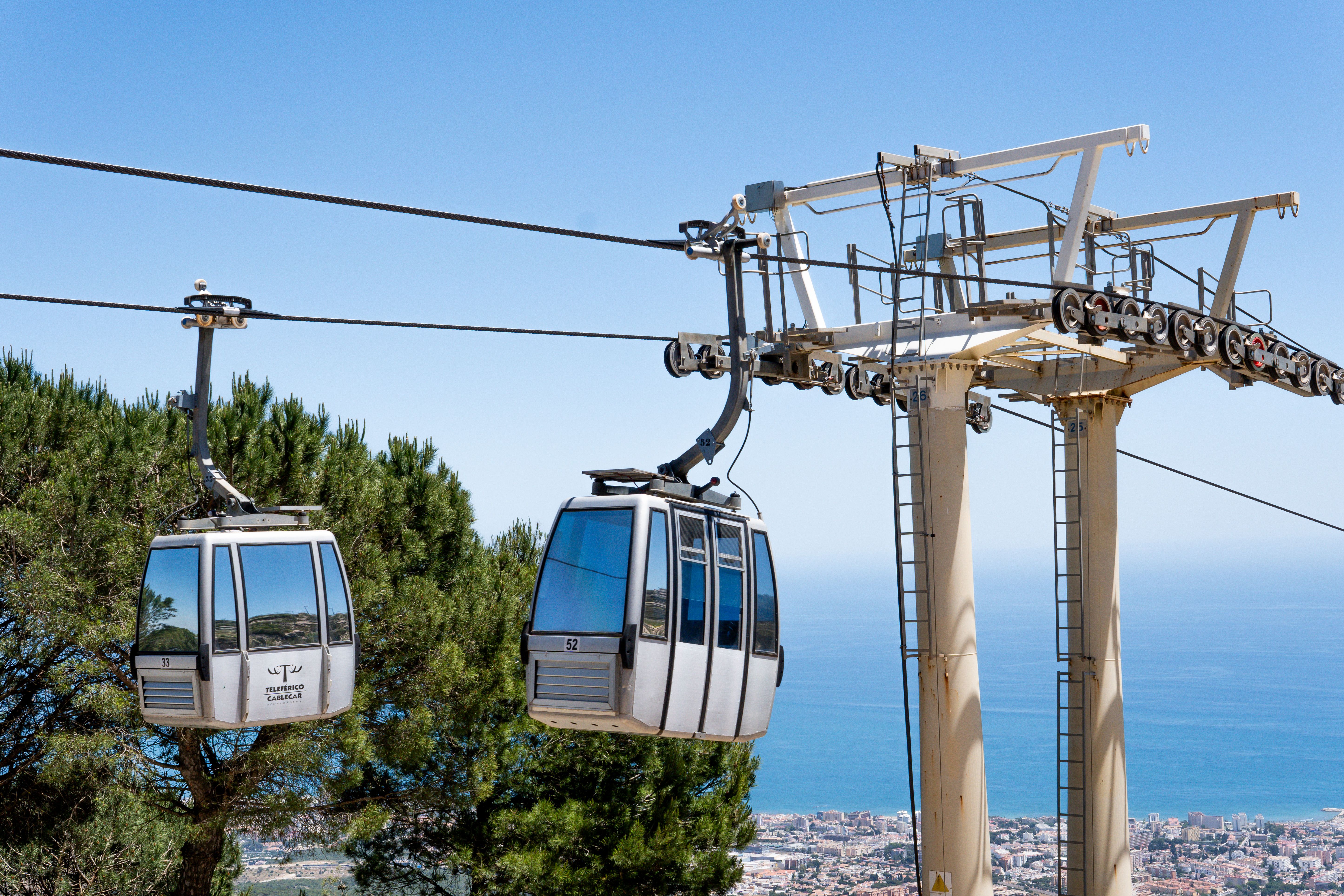 Aerial Cable Car Overlooking Benalmádena Coast · Free Stock Photo