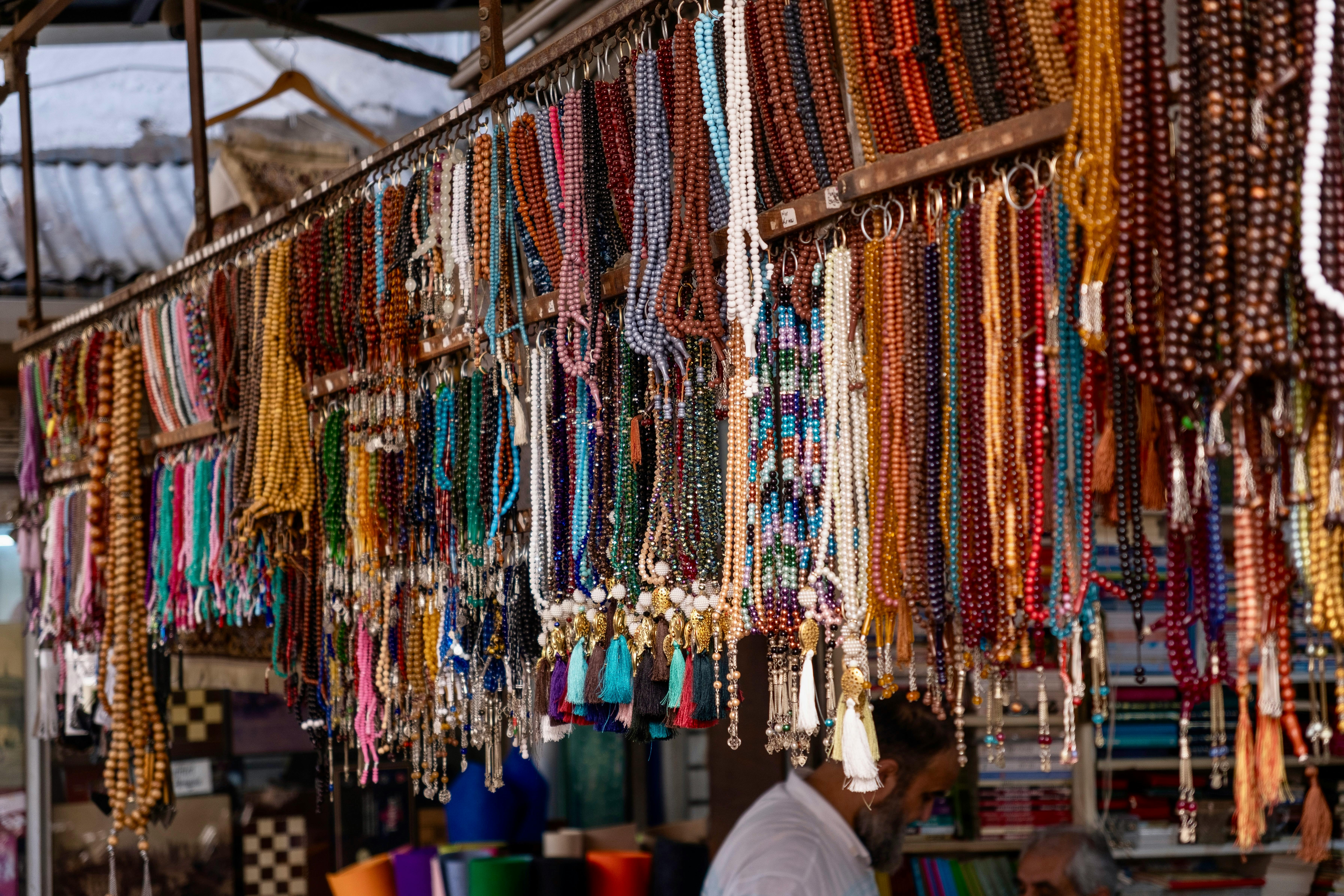 Colorful Izmir Market Bead Display · Free Stock Photo