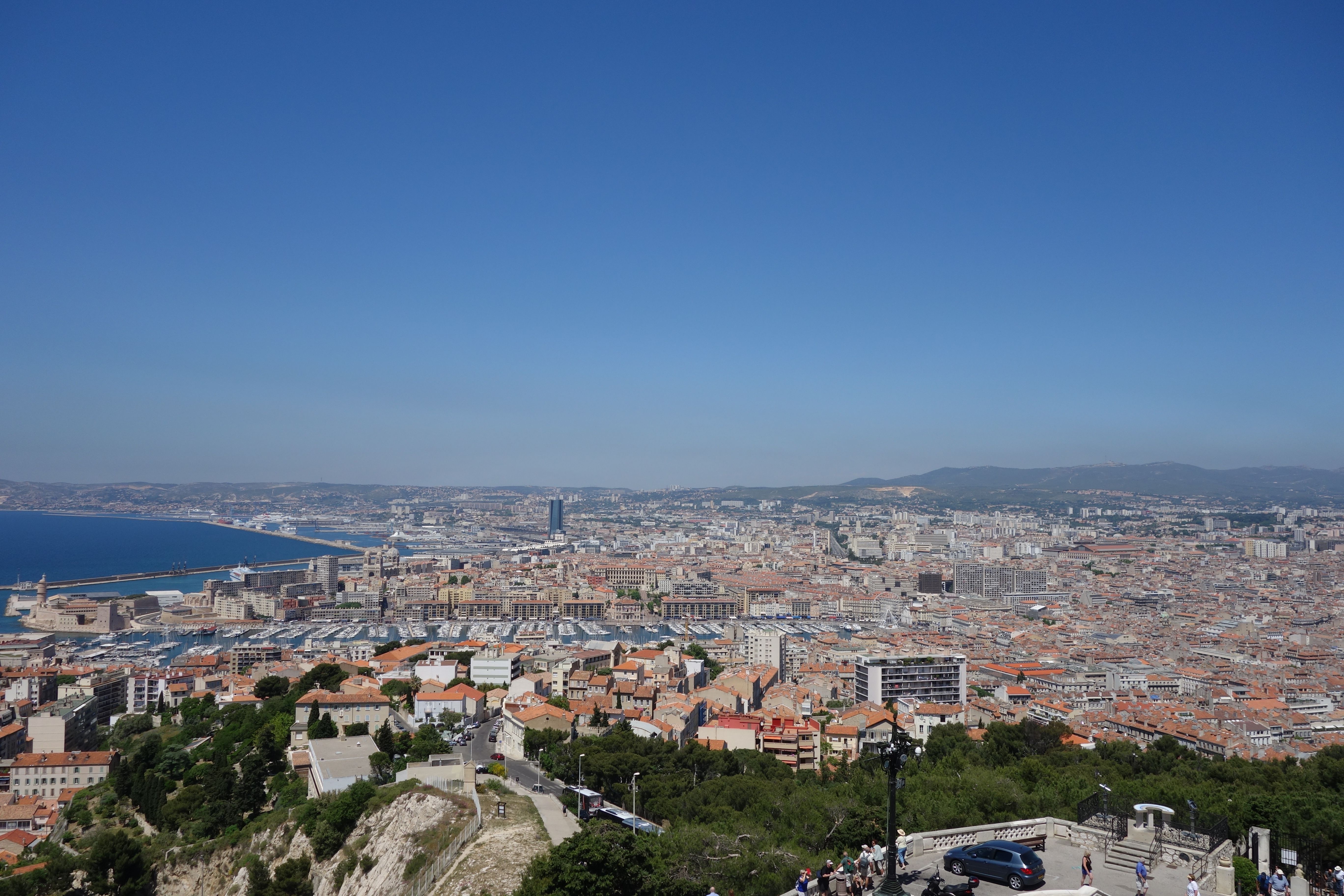 Impresionante Vista Aérea Del Paisaje Urbano De Marsella · Foto de ...