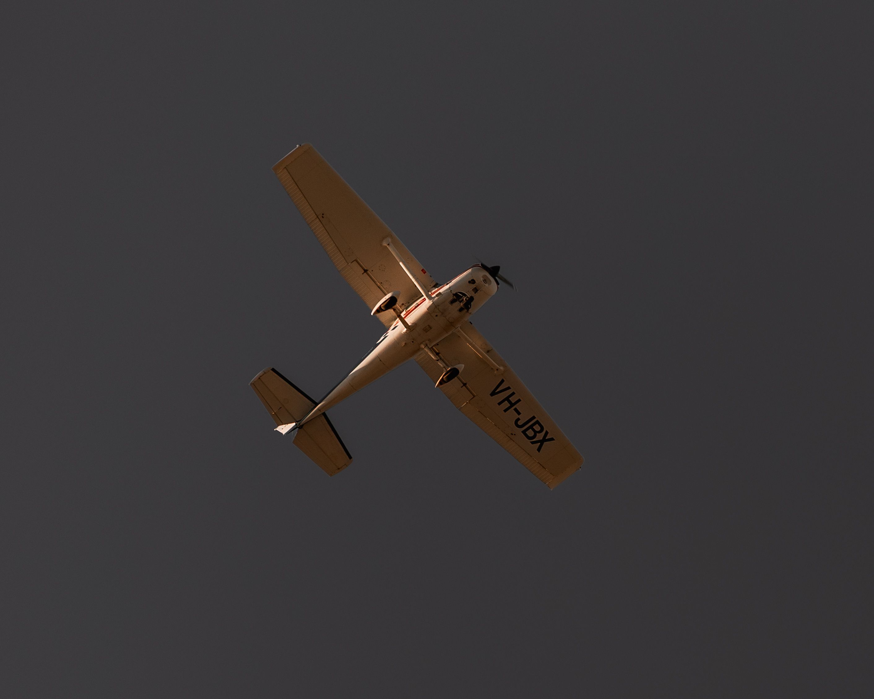 Overhead View of Light Aircraft in Flight · Free Stock Photo