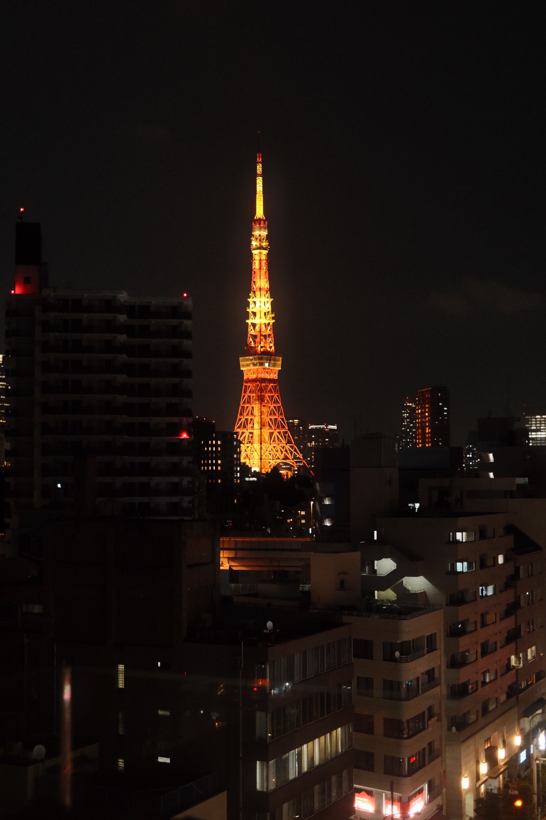 Majestic Night View of Tokyo Tower Illuminated · Free Stock Photo