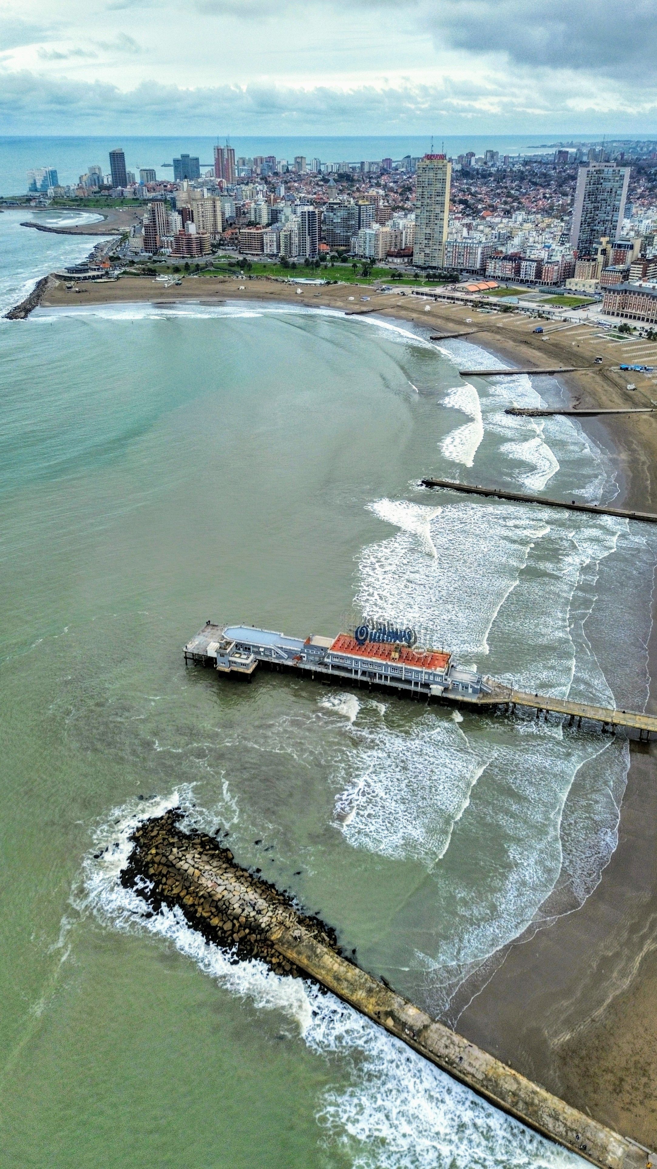 Aerial View of Mar del Plata Beachfront, Argentina · Free Stock Photo